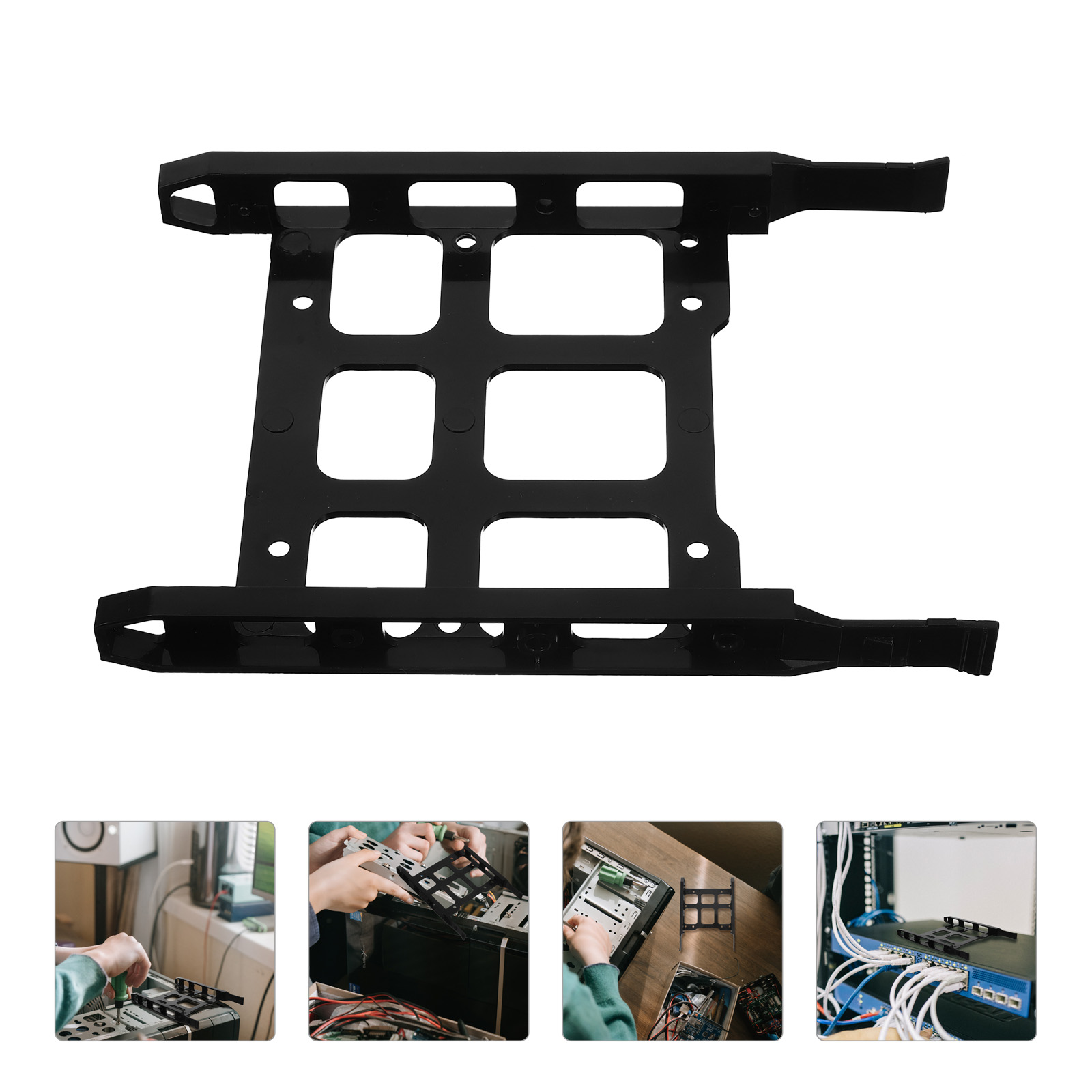 OUNONA Hard Drive Rach Internal Disk Mounting Holder Bracket Black ...