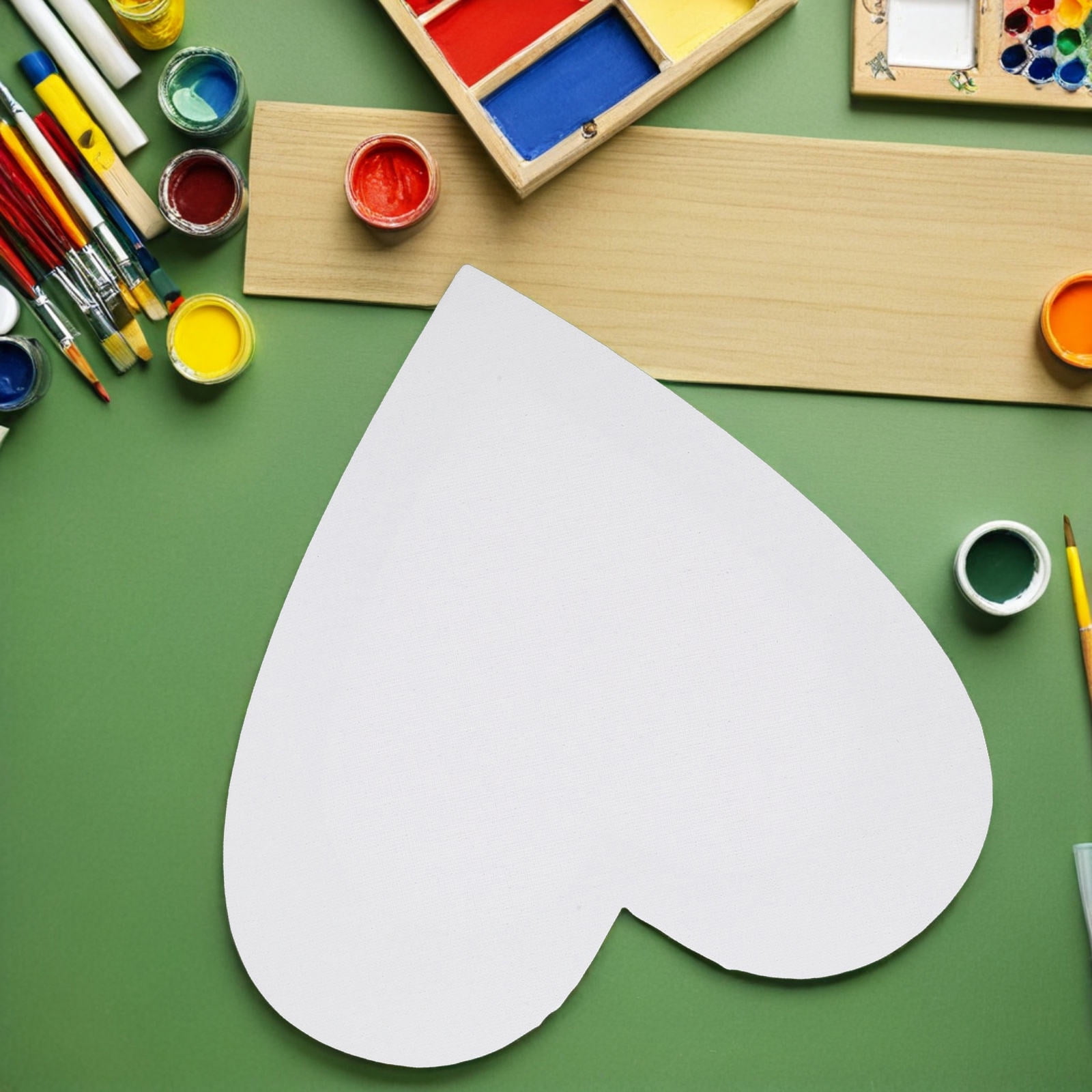 OUNONA Heart Shaped Canvas Painting Panel Board Blank Canvas Frame Art ...