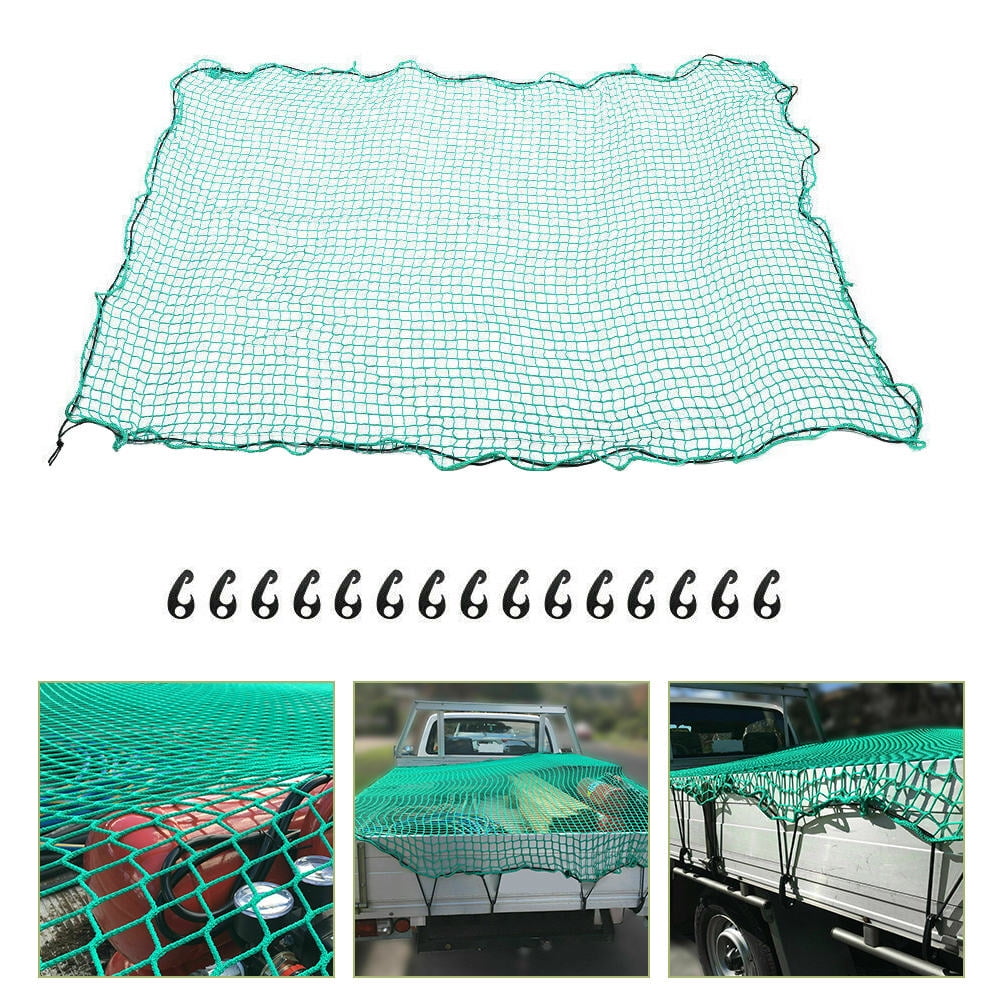 OUNONA Trailer Cargo Net in Green Nylon for Pickup Truck Bed Securing ...