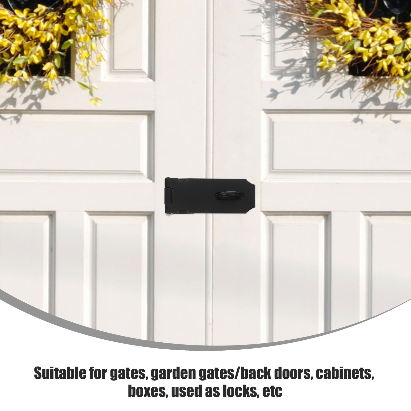 OUNONA Heavy Duty Locking Hasp for Barn Doors Stainless Steel Door Lock ...
