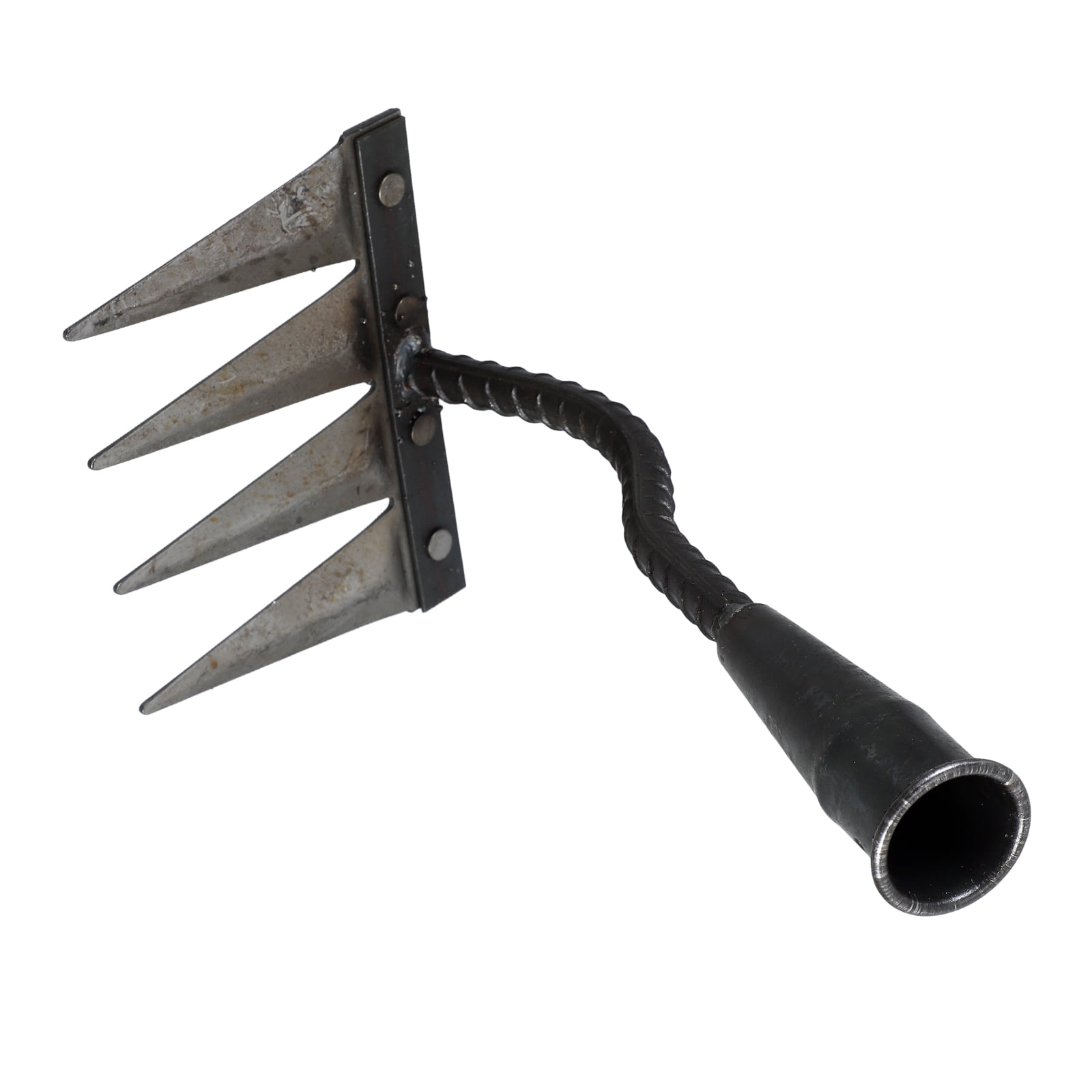 OUNONA Heavy Duty Metal Hand Weeding Rake For Gardening Soil Leveling ...