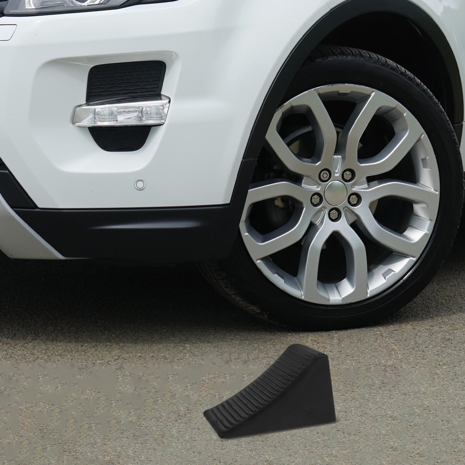 OUNONA Heavy-Duty Rubber Wheel Chock for RVs and Trailers Tire Stoppers ...