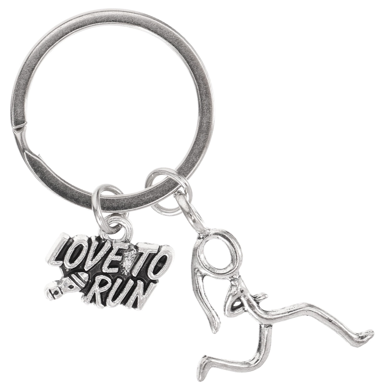 OUNONA Marathon Themed Key Chain in Silver Color Made of Zinc Alloy for ...