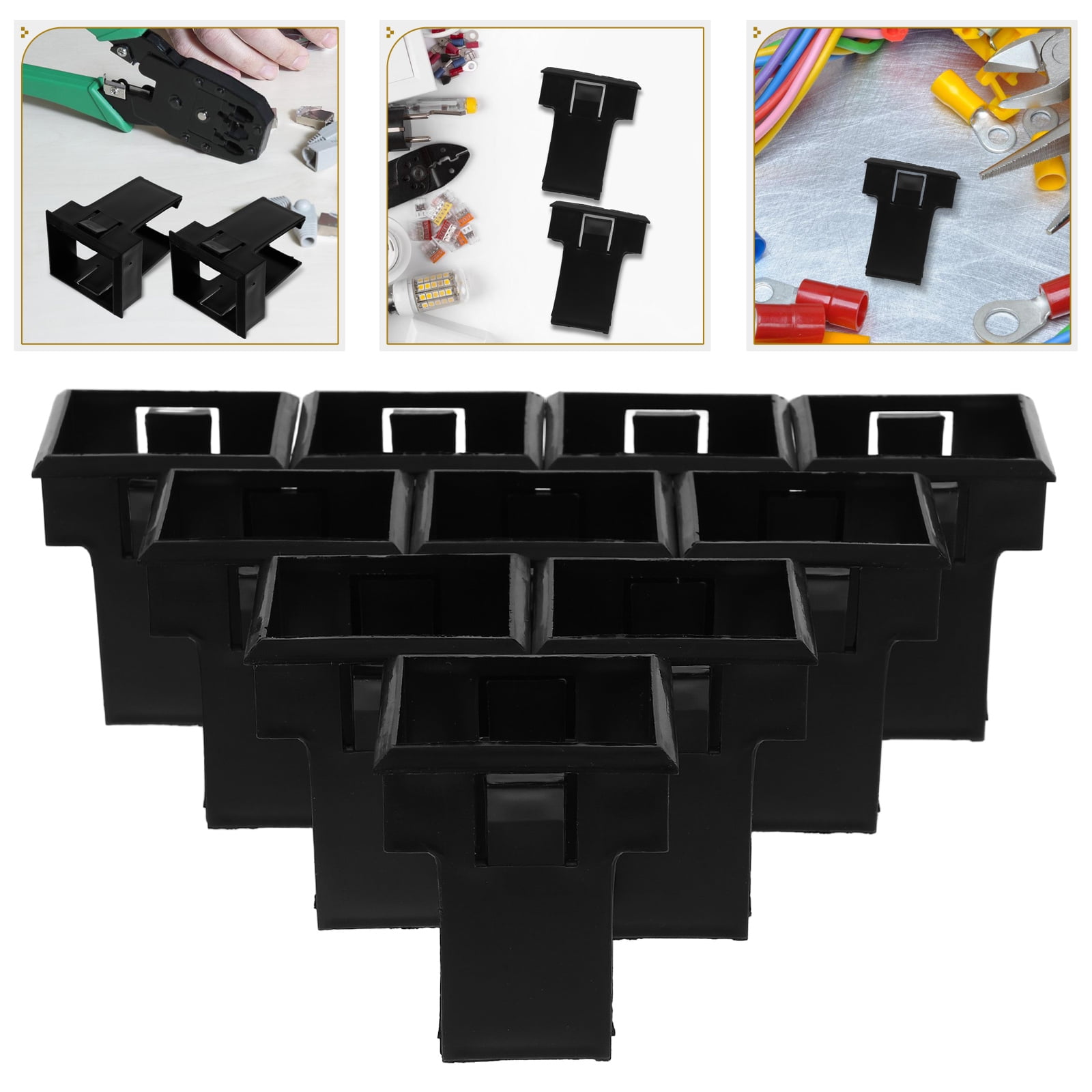 OUNONA Hemoton 10pcs Concealed Circuit Breaker Bracket 2P Plastic Air ...