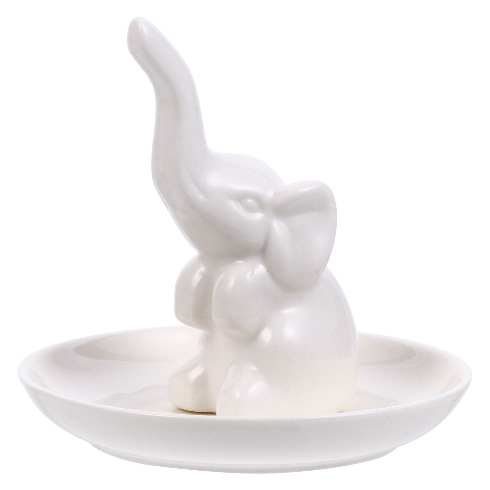 OUNONA Hemoton 1pc Ceramic Elephant Plate Nordic Style Jewelry Tray ...