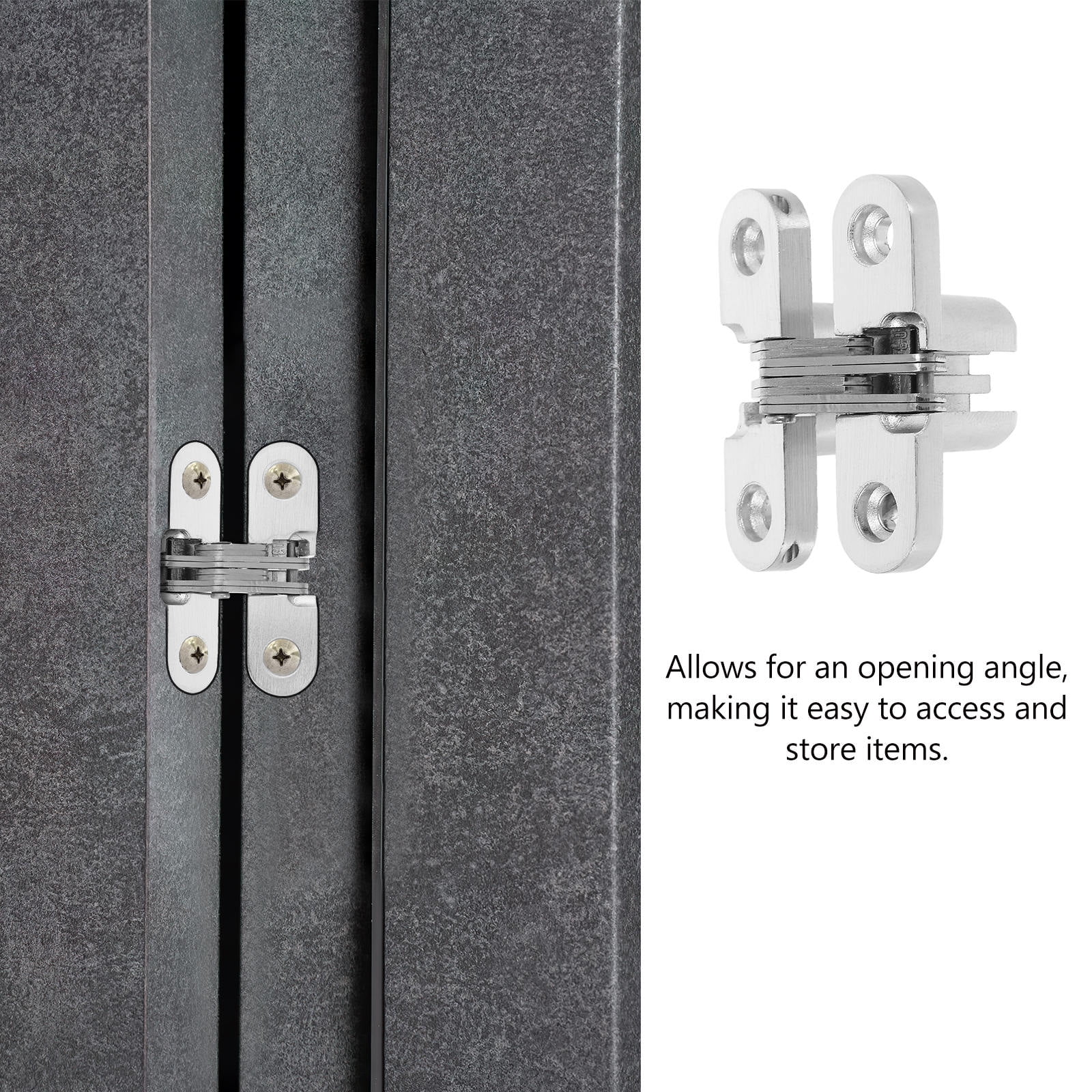 OUNONA Hidden Hinges For Wooden Doors Stainless Steel Invisible Door ...