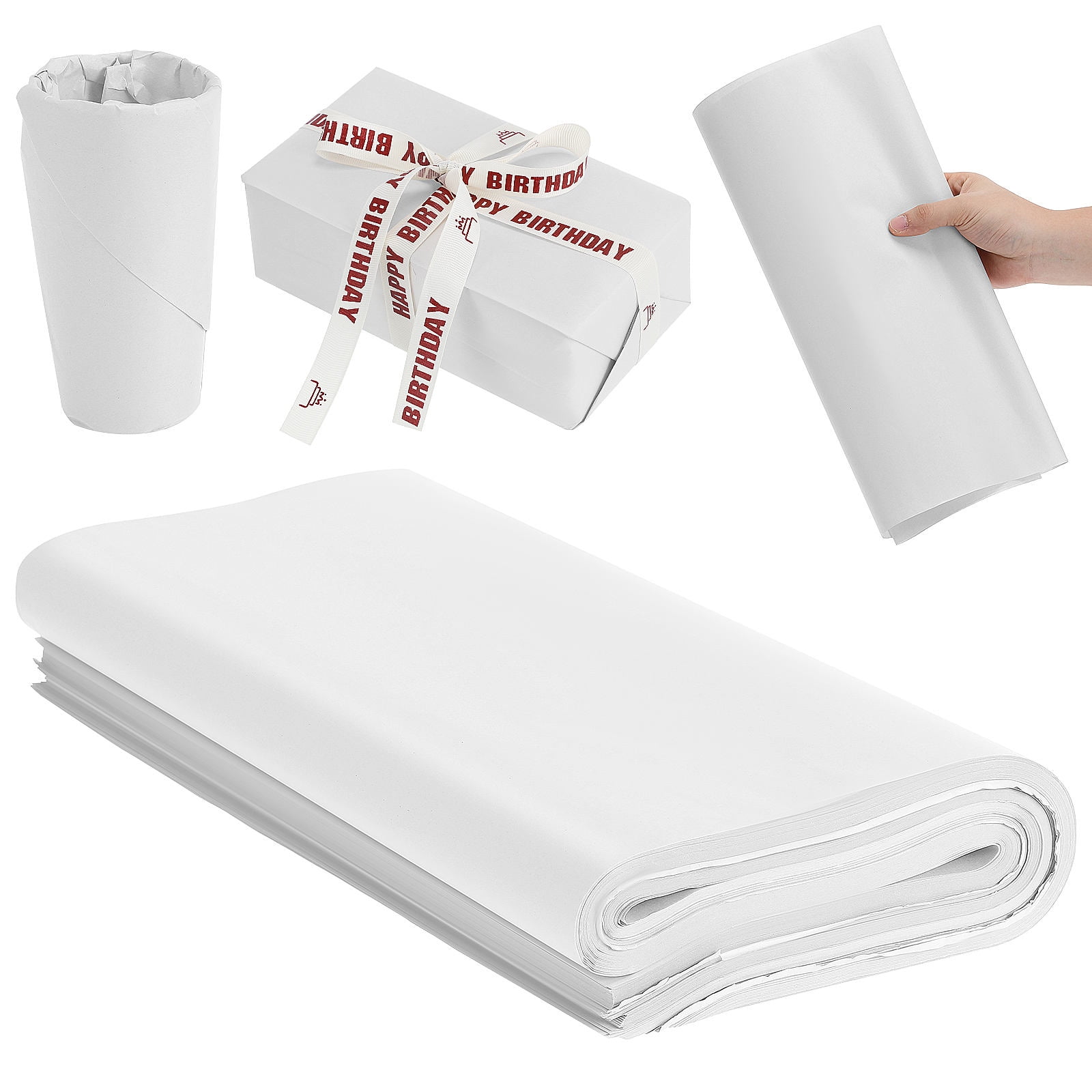 OUNONA Large White Wrapping Paper Sheets with Unique Patterns for ...