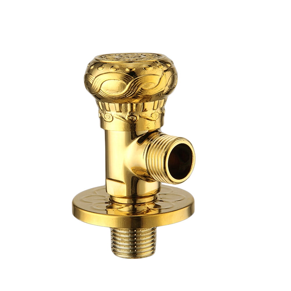 OUNONA Brass Angle Valve Explosion-Proof Plumbing Valve with Golden ...