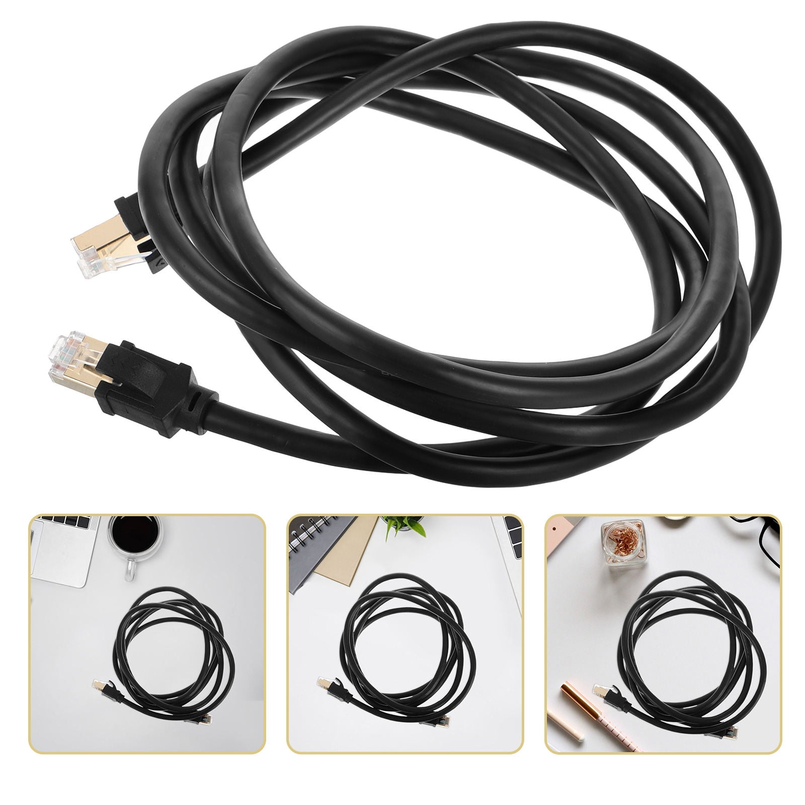 OUNONA Highspeed Cat 8 Network Cord Copper Double Shielded Patch Cable ...