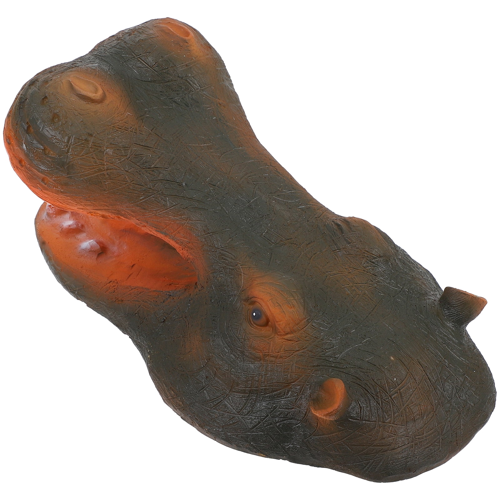 OUNONA Hippo Statue Home Resin Hippo Head Decoration Resin Hippo Head ...