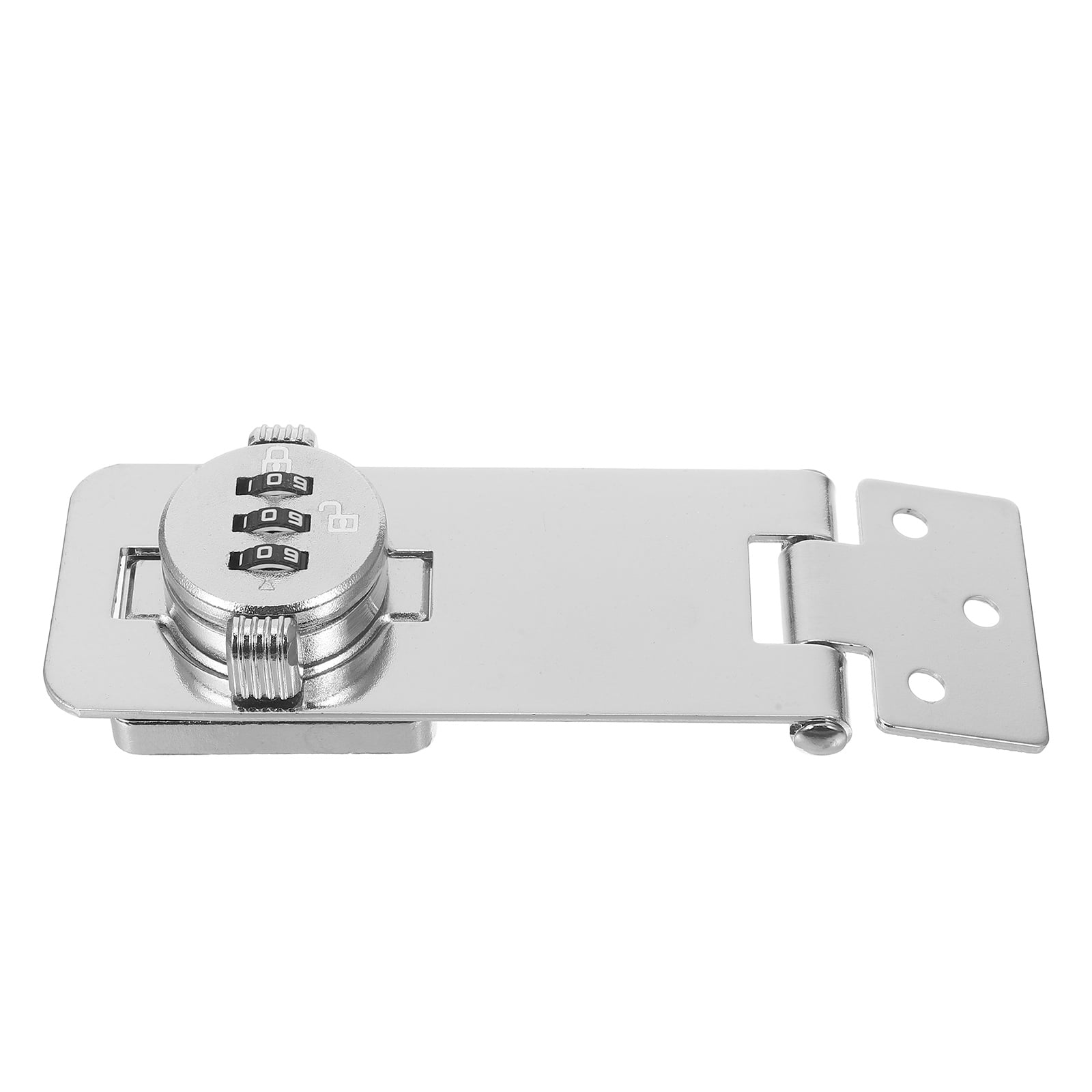 WEAVILUX Combination Hasp Lock Silver Zinc Alloy 1 Set 5.50X1.77X0.98in ...