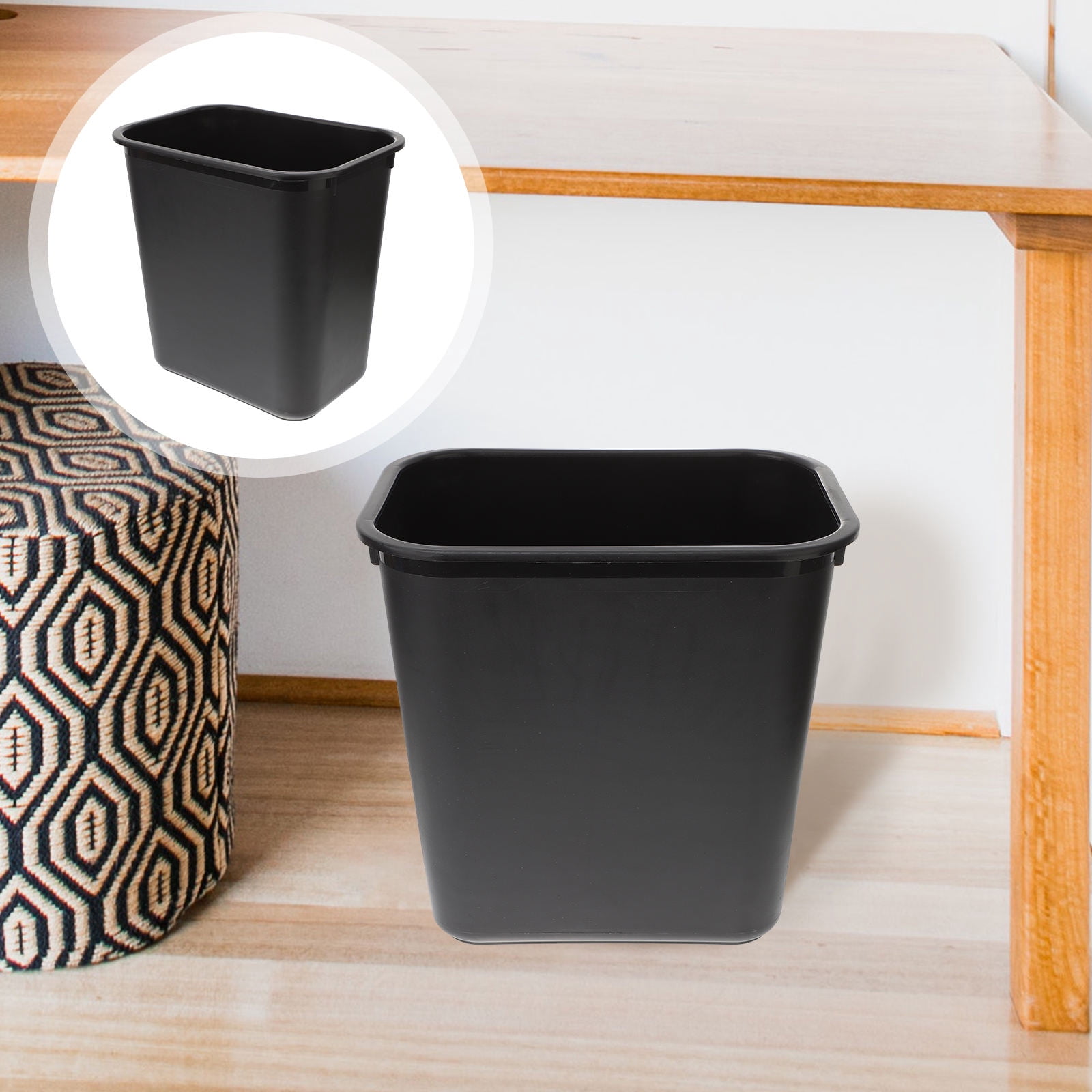 DRAFIDEEP Mini Desktop Trash Can Black 1Set For Office Use Home ...