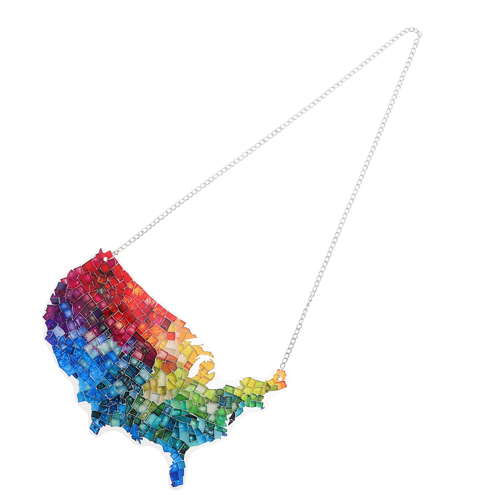 OUNONA Independence Day Window Hanging Decor USA Map Wall Sign ...