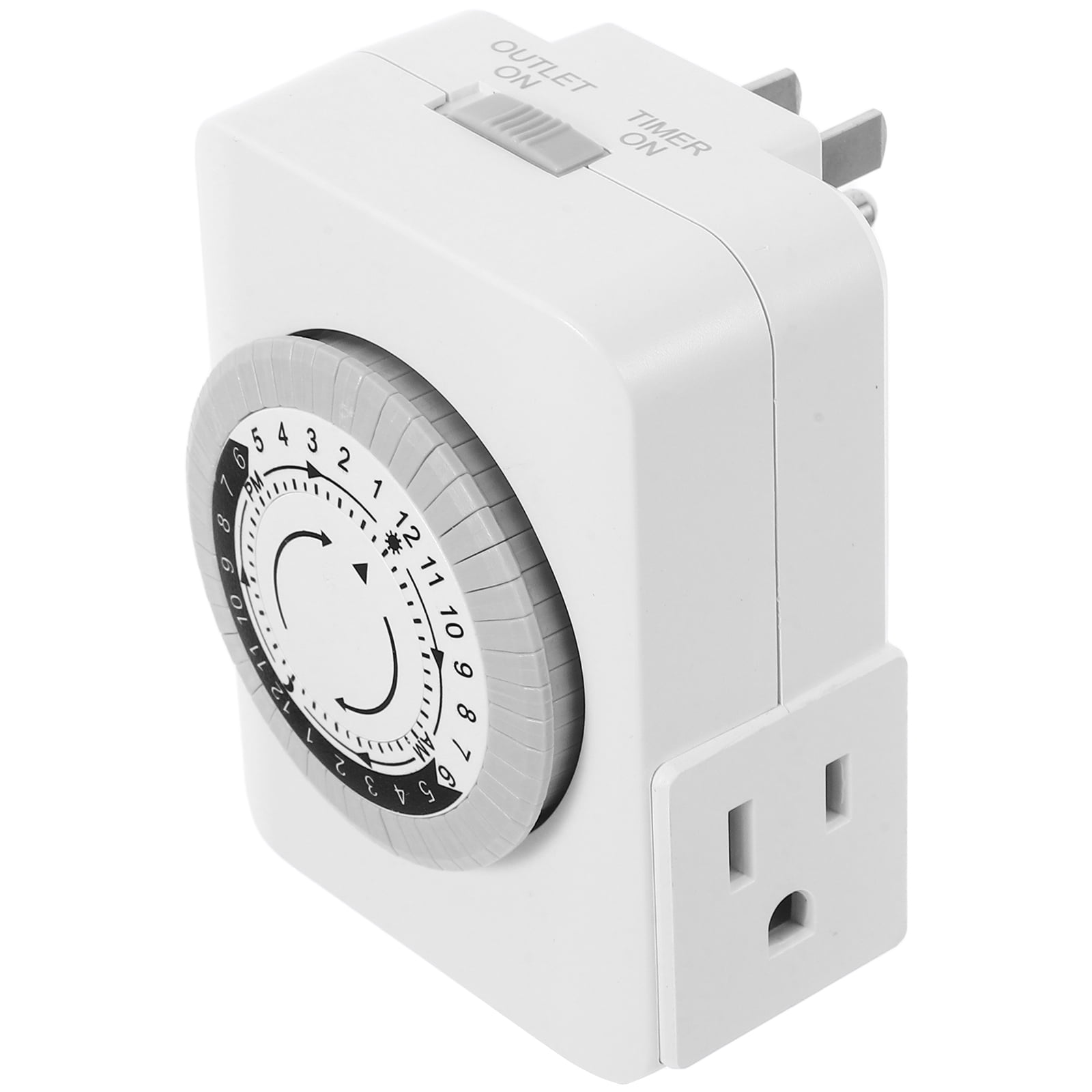 OUNONA Indoor Mechanical Power Timer Outlet Switch Power Strip Timer ...
