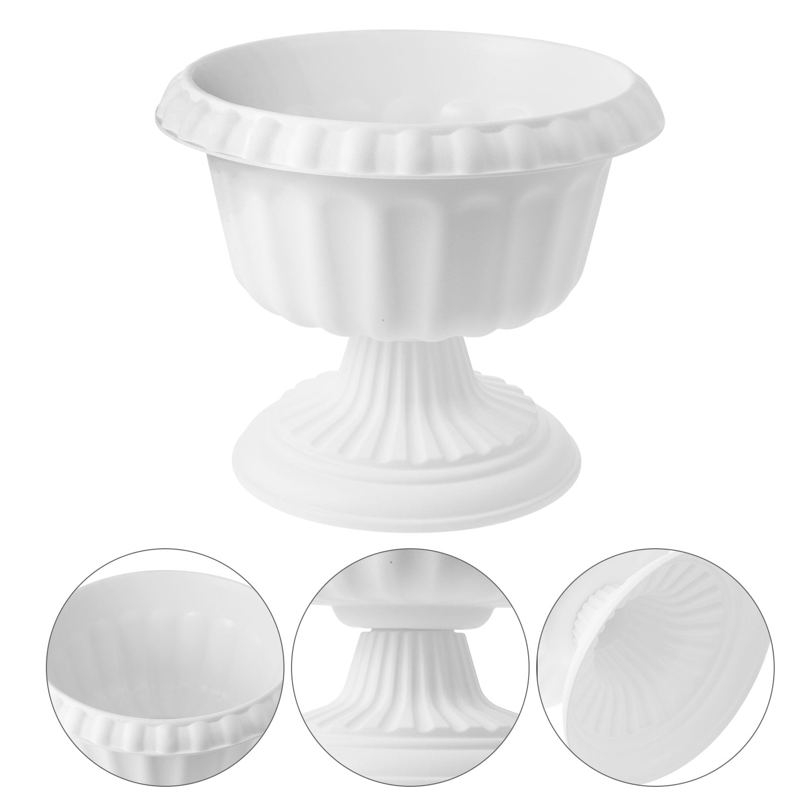 White Retro Roman Planter for Flower Arrangement and Storage Use ...