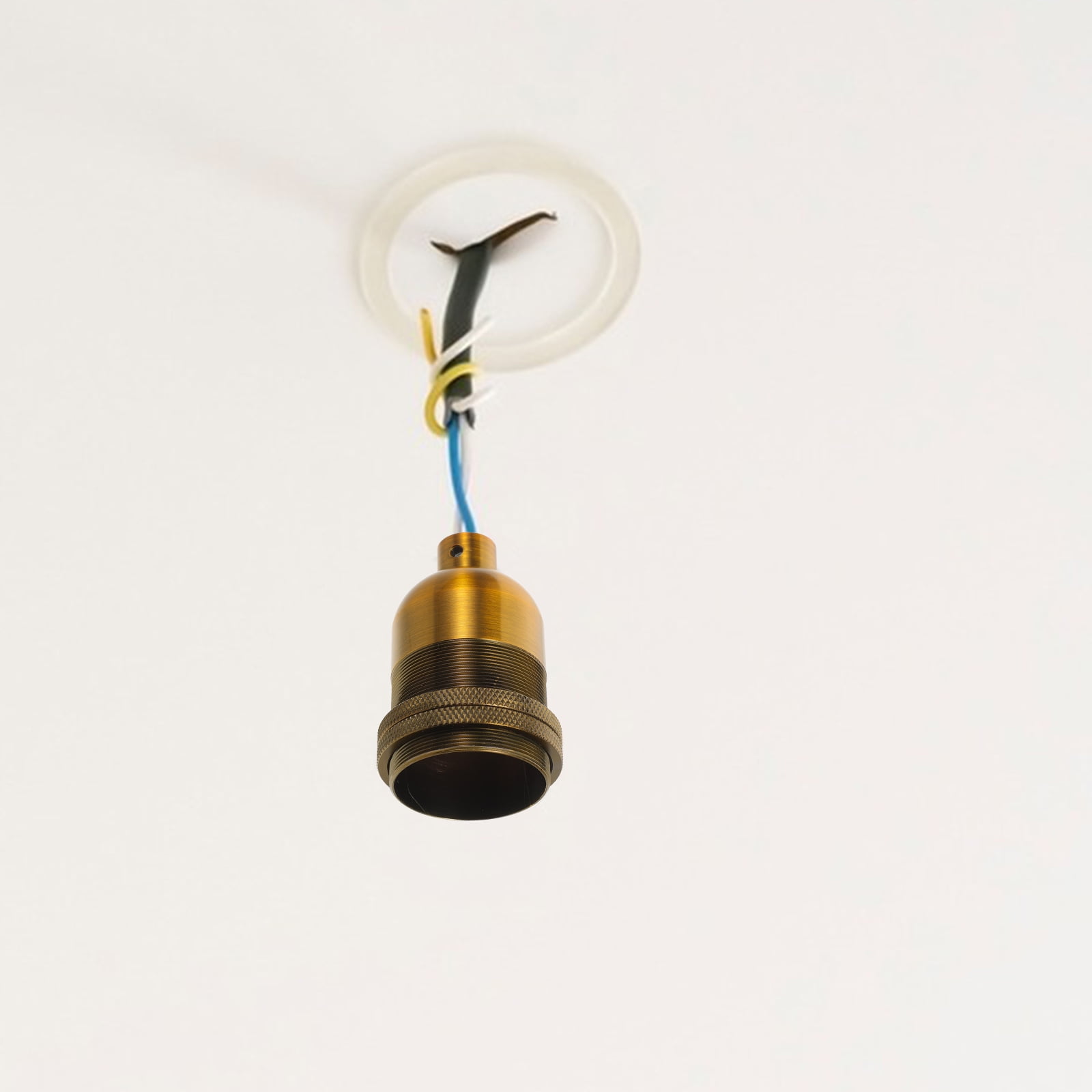 OUNONA Easy Install Aluminum Retro Lamp Socket Base for Pendant and ...