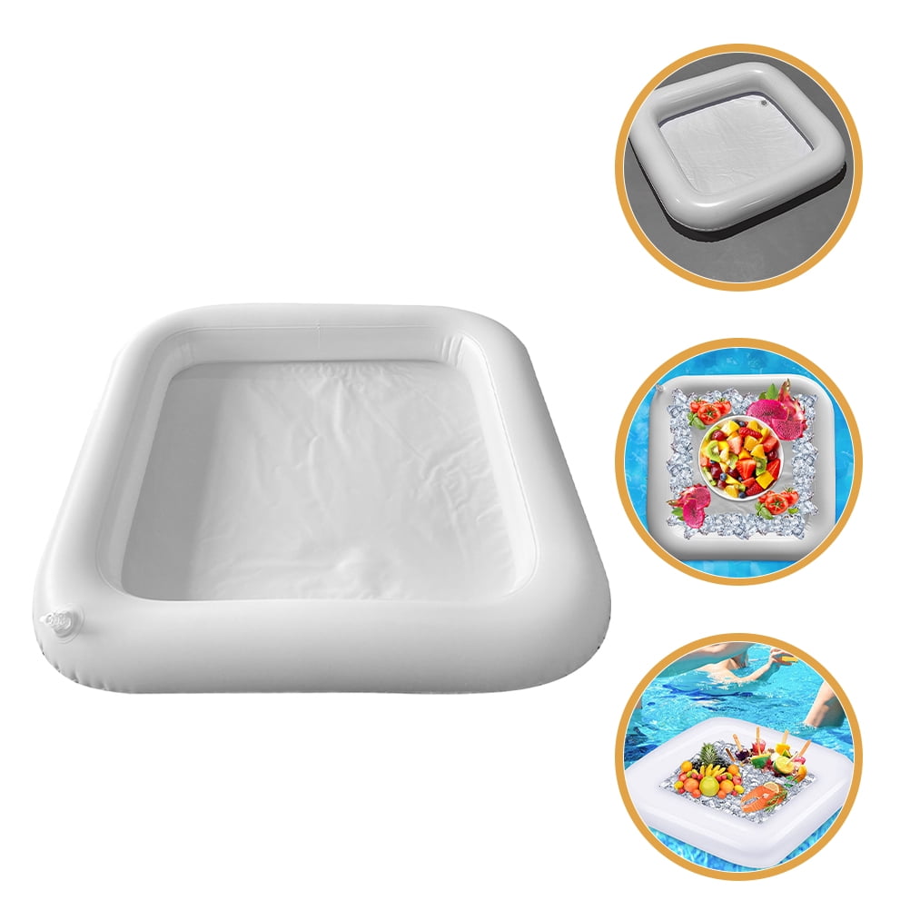 Tineasur White PVC Inflatable Serving Bar, Perfect for Summer Pool ...