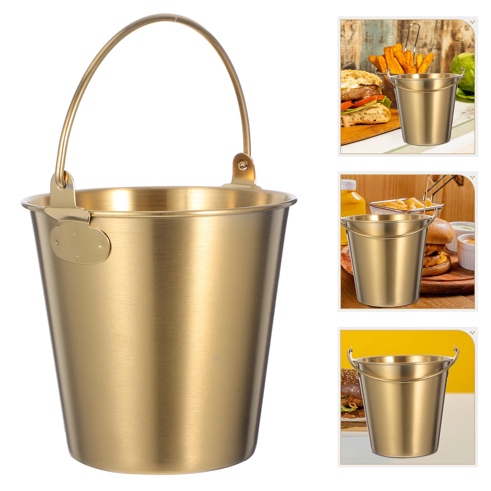 OUNONA Insulated Ice Bucket Wine Chiller for Parties Stainless Steel ...