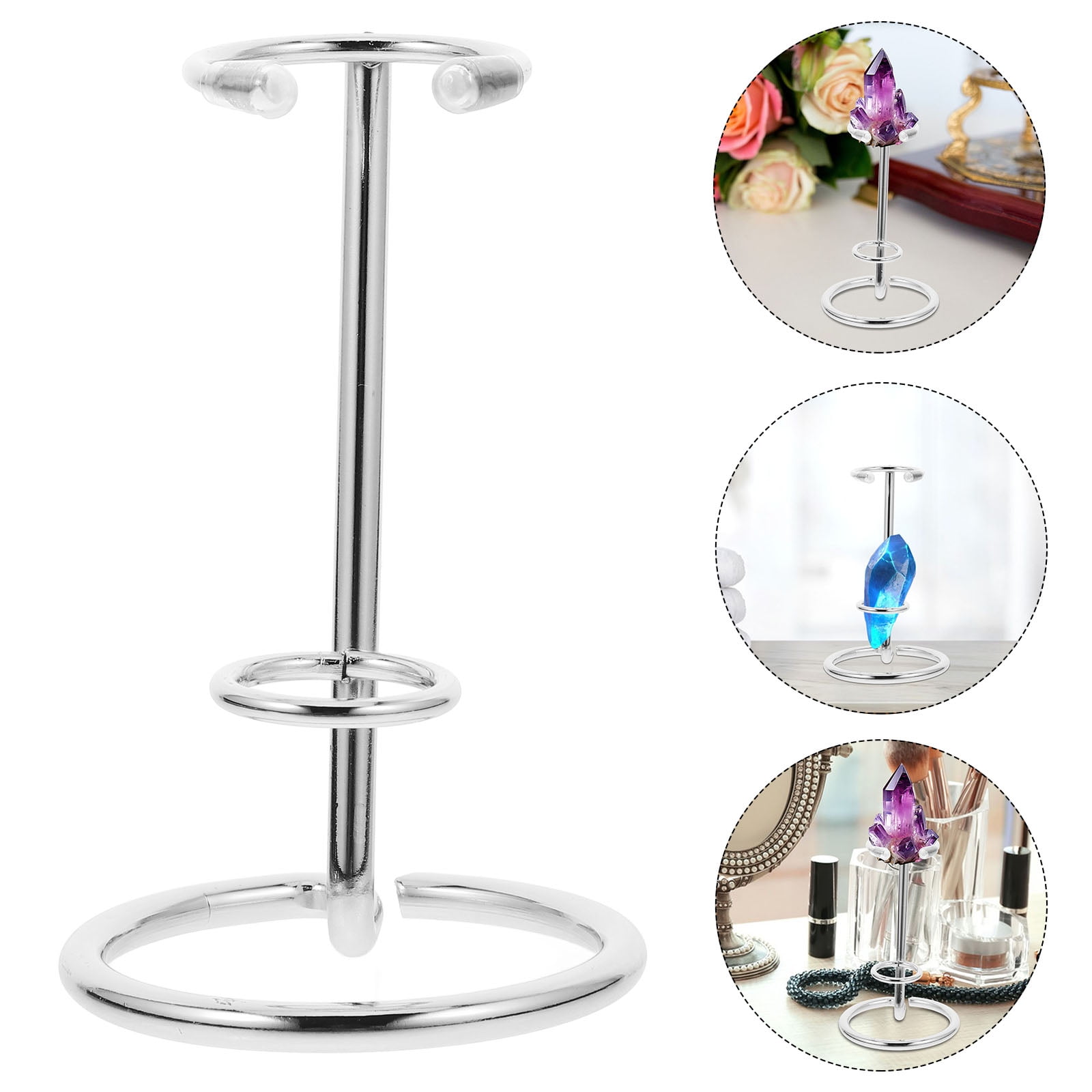 OUNONA Iron Crystal Display Stand Crystal Rock Holder Gemstones ...