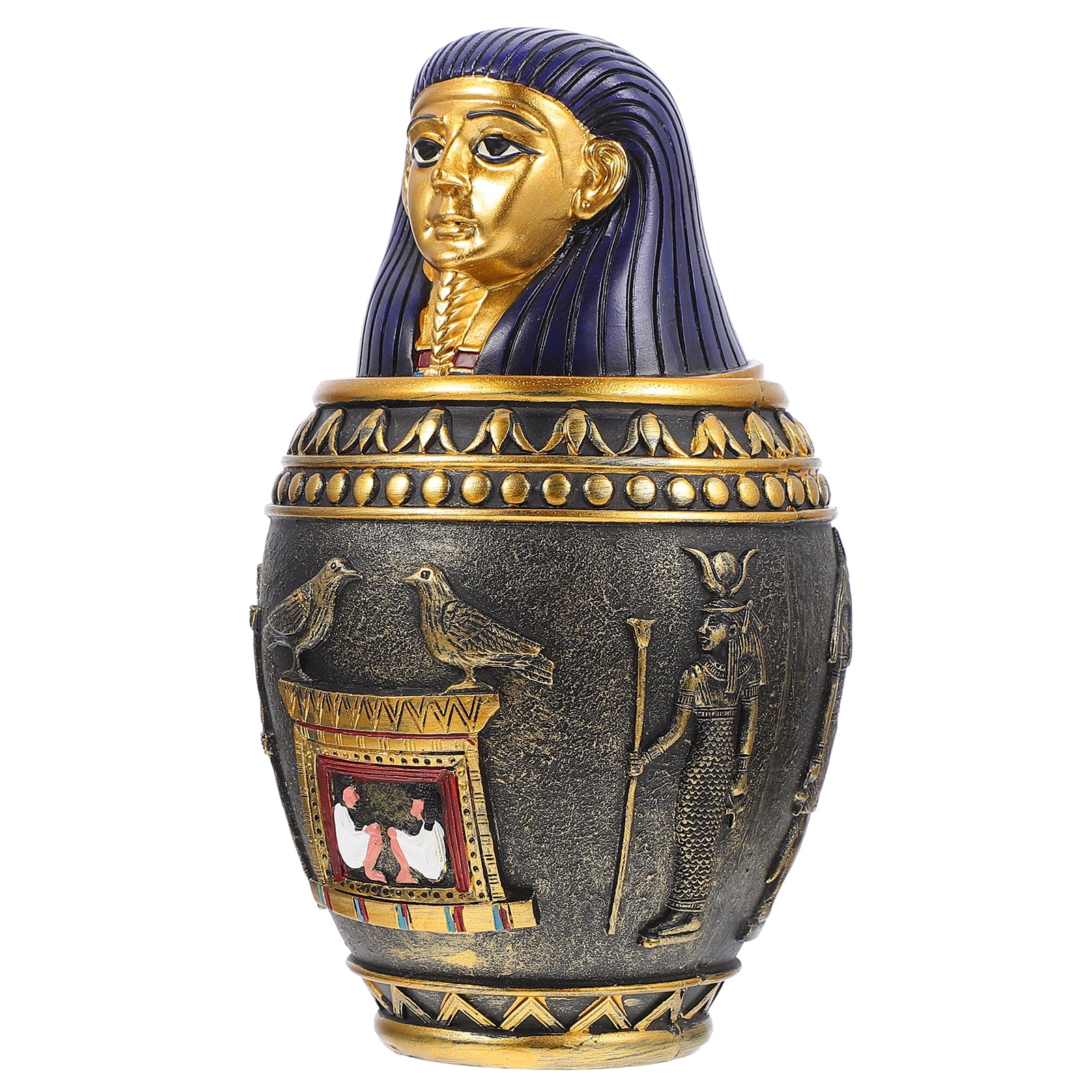 Set Of 4 Egyptian Gold Canopic Jars Ancient Egypt Egyptian Three