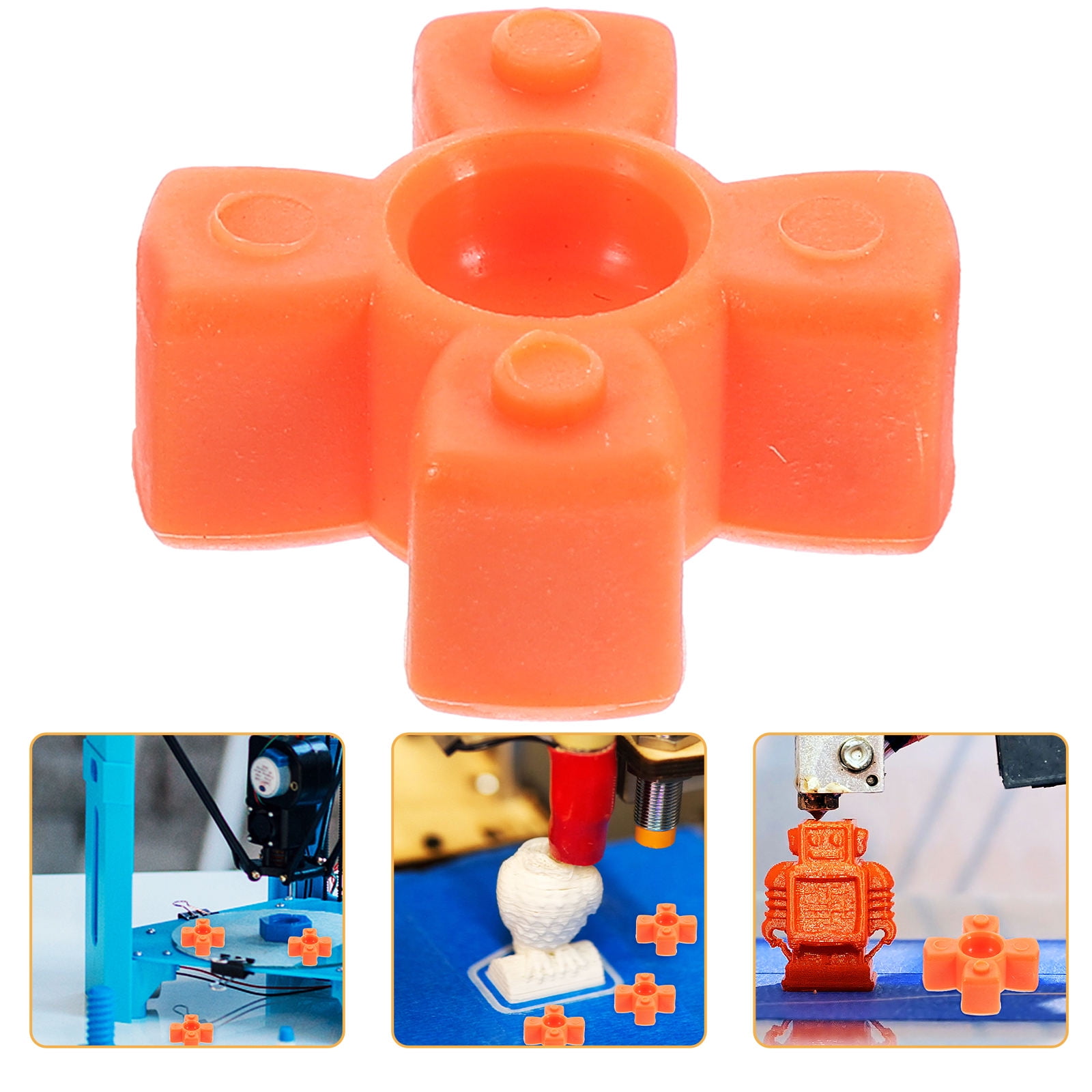 OUNONA Jaw Coupling Shock-absorbing Rubber Pad Plum Shape Connector ...