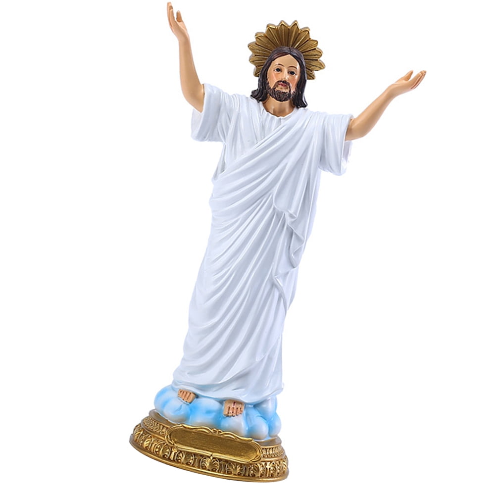 OUNONA Jesus Figurines Nun Catholic Figures Home Statue of Rebirth ...