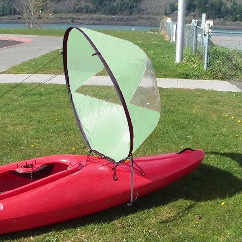OUNONA Kayak Boat Wind Sail Canoe Wind Sail Foldable Transparent Clear ...