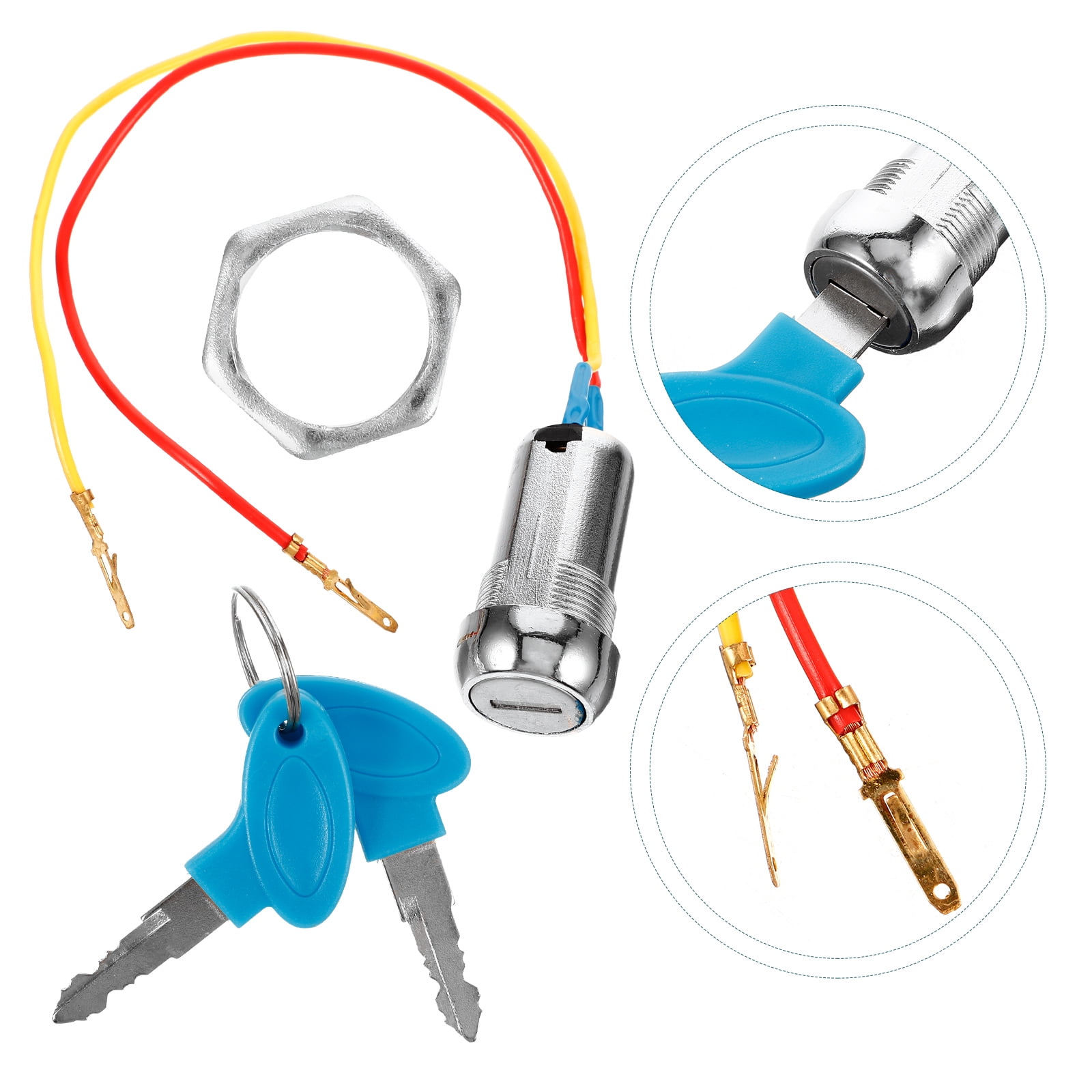OUNONA Key Starter Switch Electric Scooter Ignition Keyed Switch Lock ...