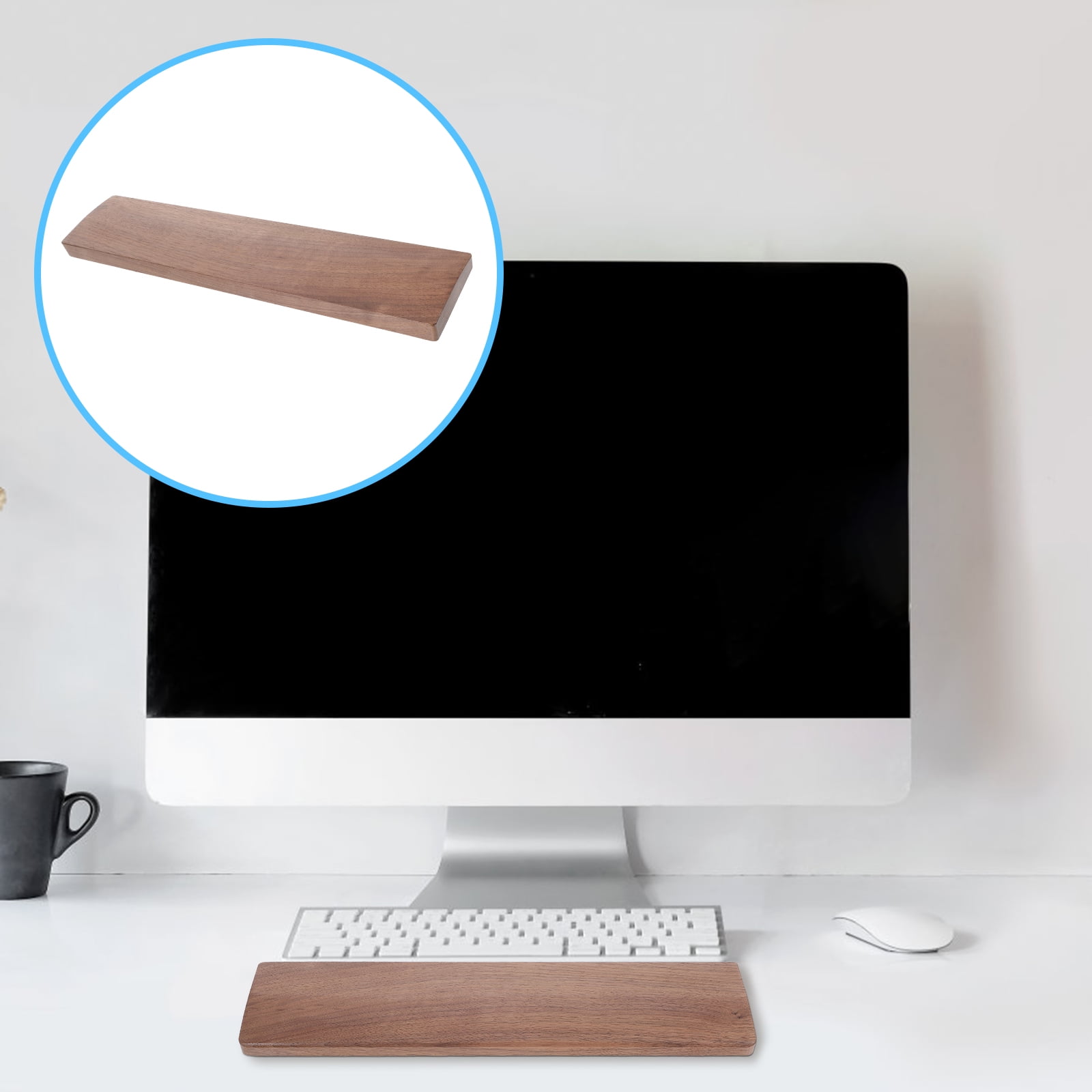 OUNONA Keyboard Wrist Rest Wooden Wrist Rest Pain Relief Rest Computer ...