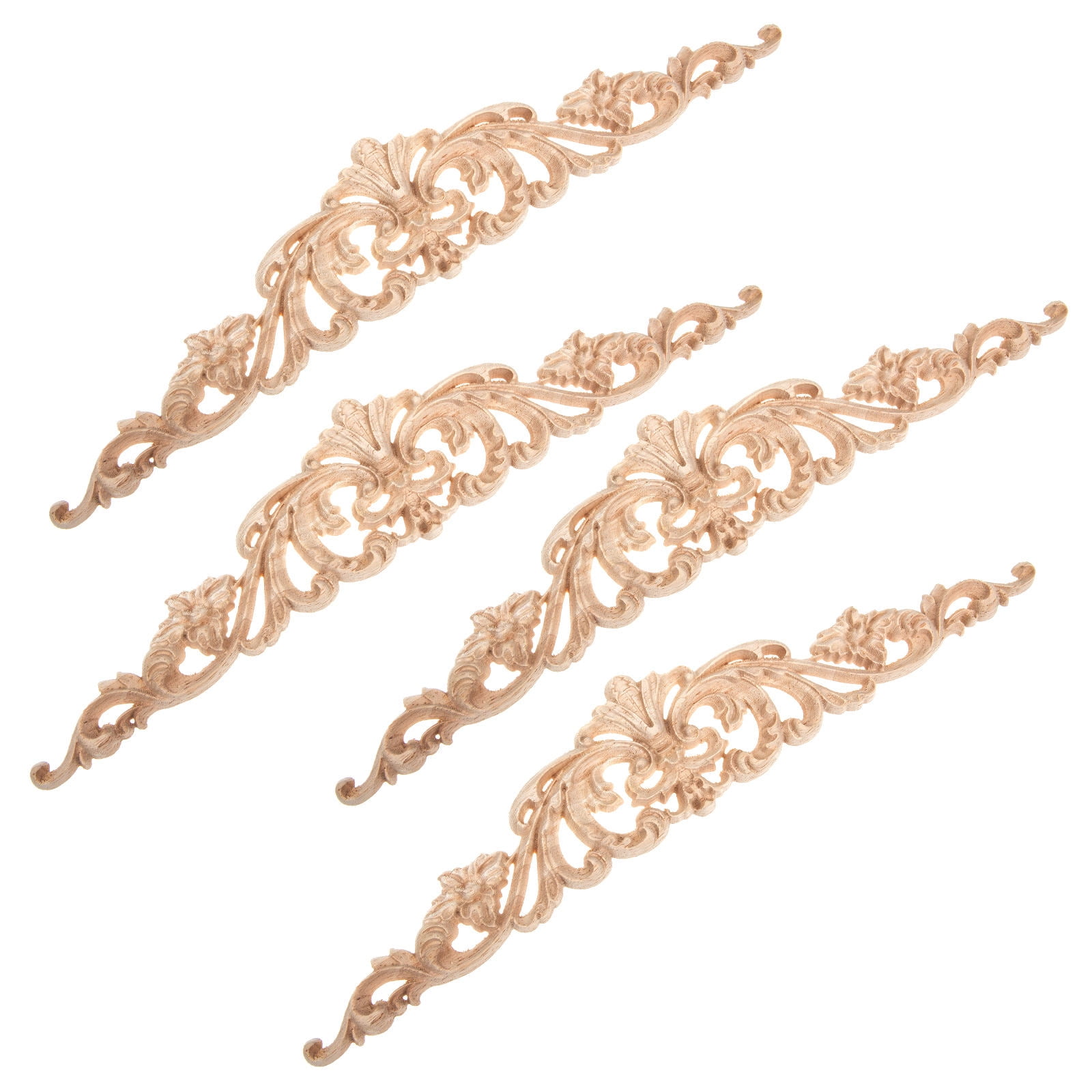 OUNONA Khaki Synthetic Wood Appliques for Doors and Furniture Decor ...