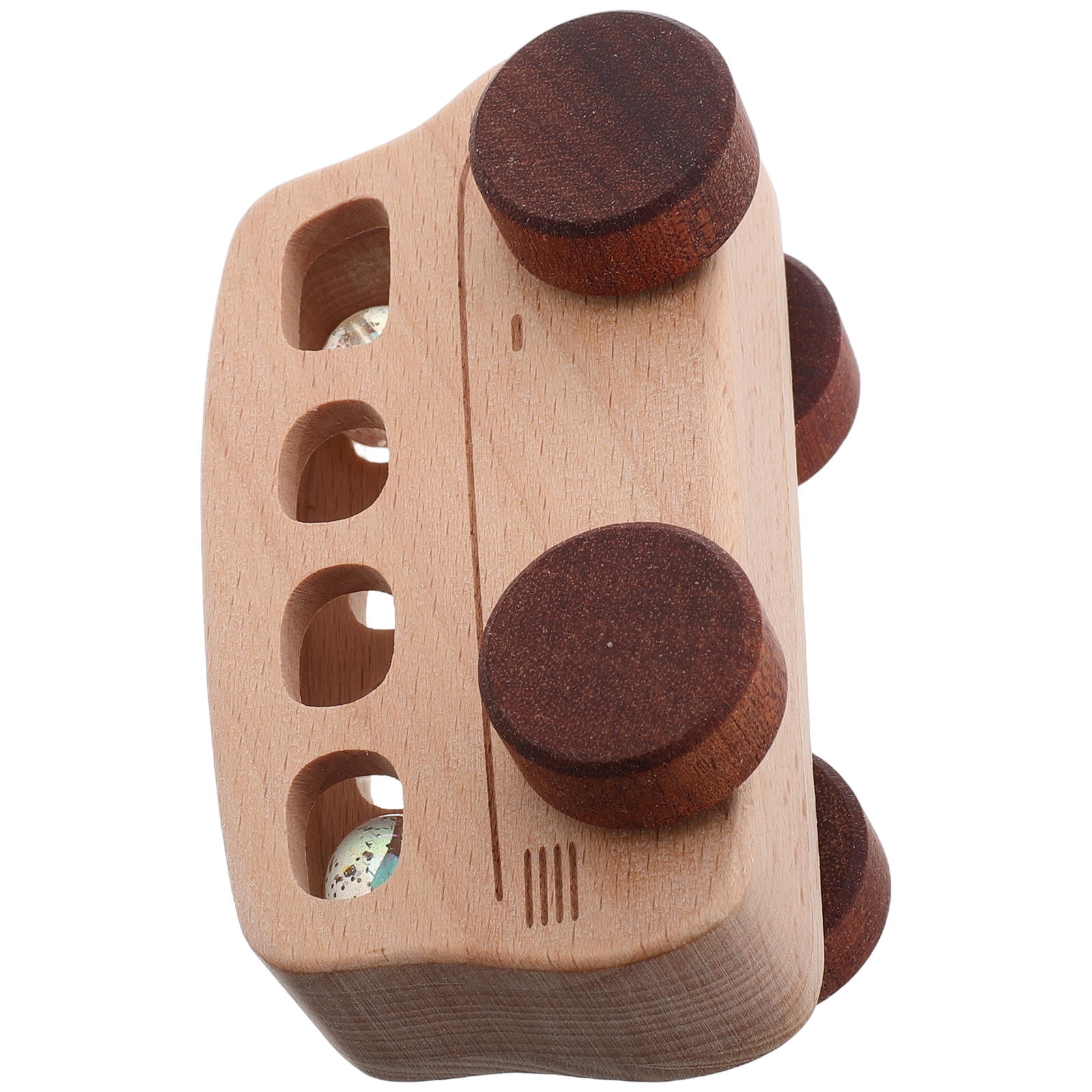 OUNONA Kids Toy Bus Funny Wood Bus Model Funny Marbles Bus Model Toy ...