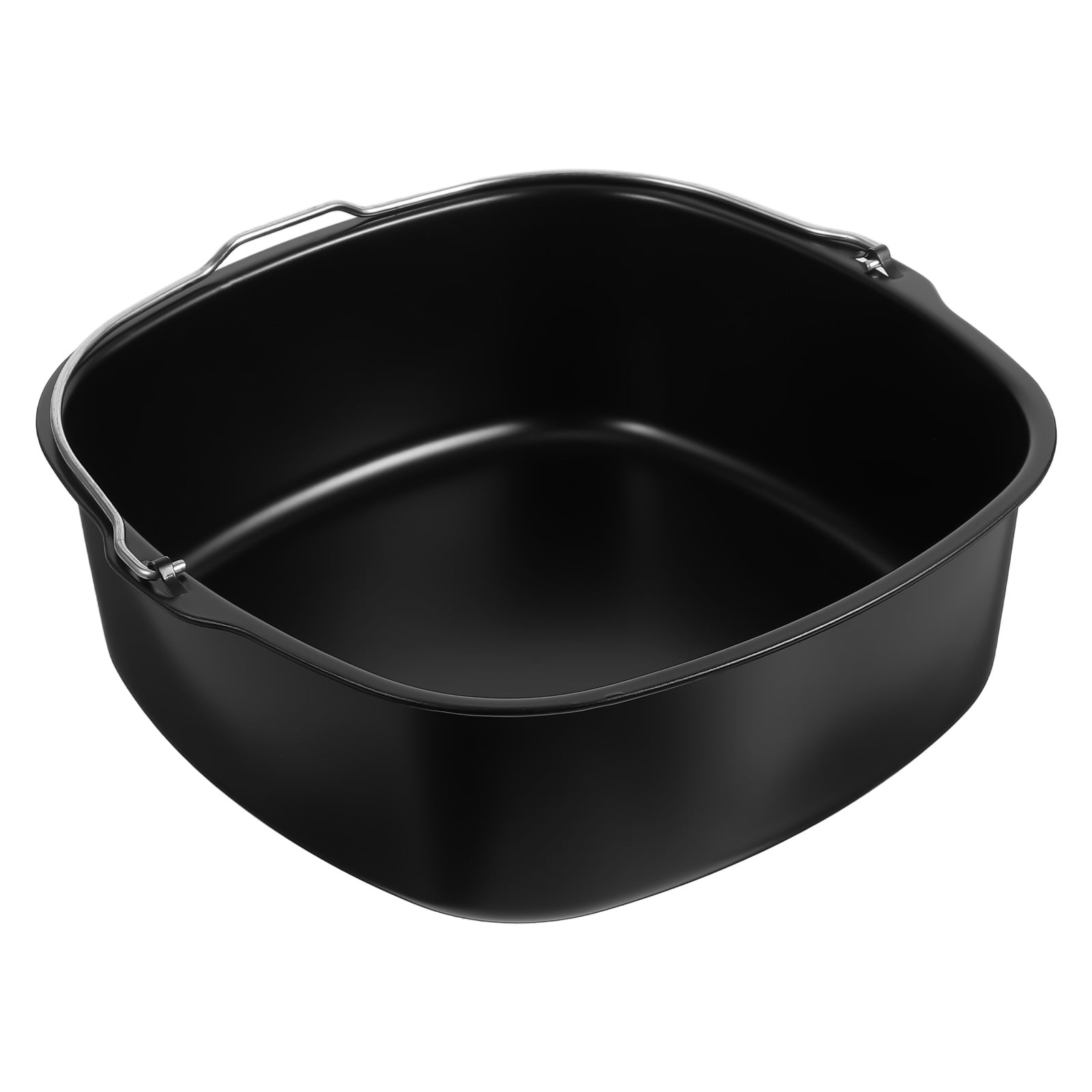 OUNONA Kitchen Metal Baking Pot Air Fryer Metal Baking Dish Reusable ...