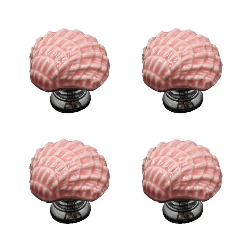 OUNONA Knobs Handles Cabinet Door Drawer Ceramic Cupboard Seashell ...