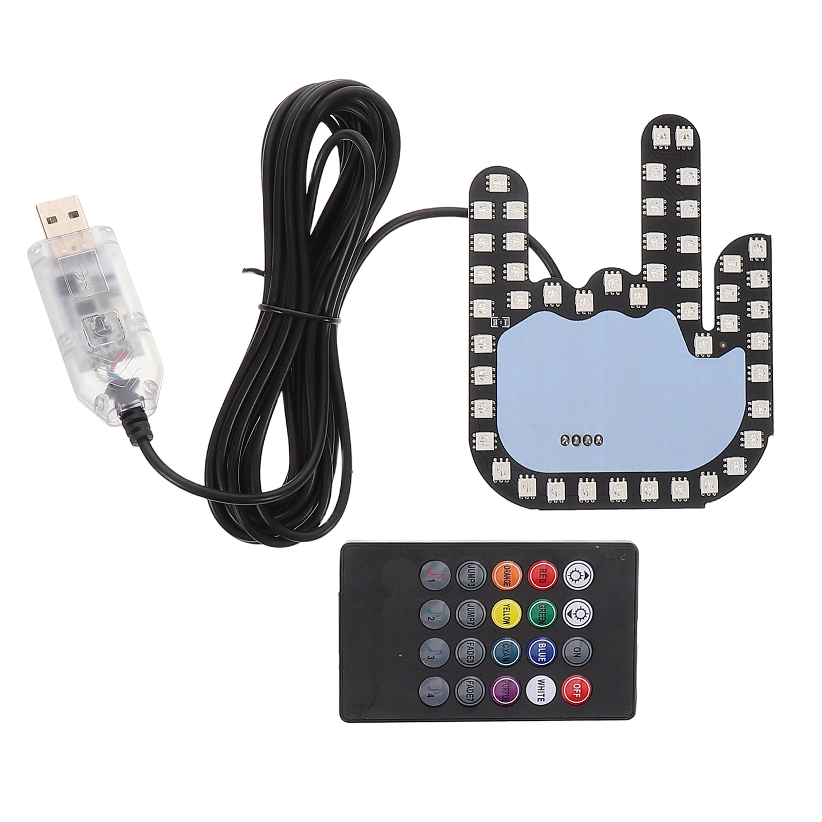 OUNONA LED Car Hand Gesture Light with Remote Control, Multi-Function ...