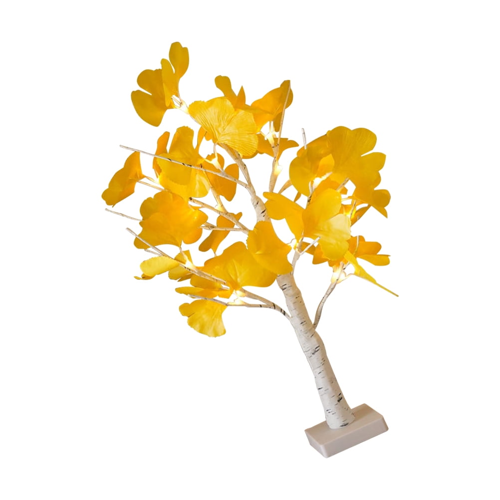 OUNONA LED Figurines Ginkgo Tree Lights Lamp Indoor and Outdoor ...