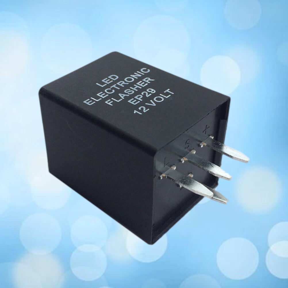 OUNONA LED Flasher Relay for Car Use 4 Pin Electronic 12V Black Plastic ...