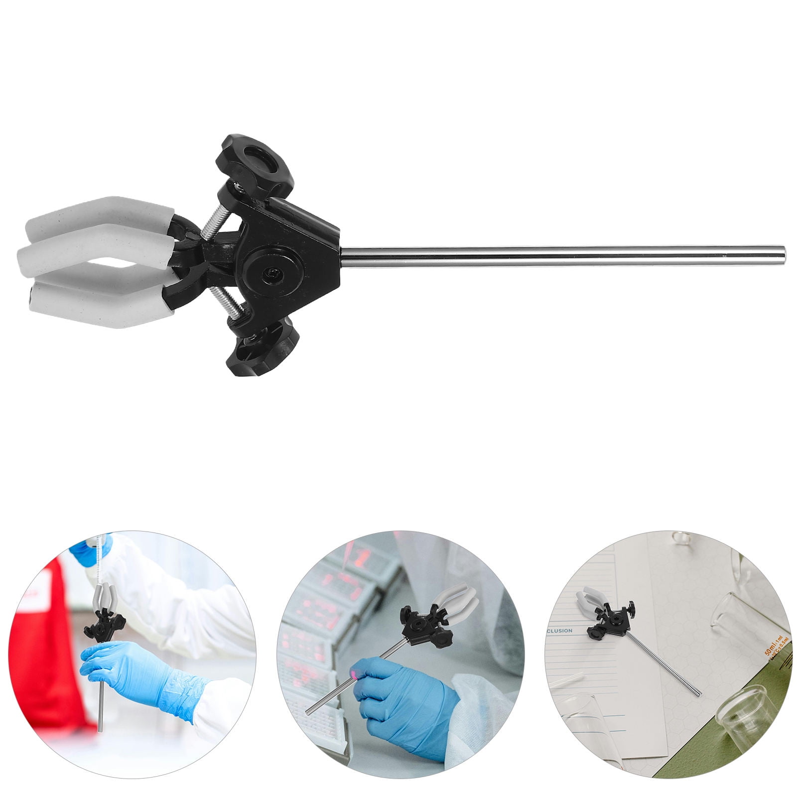 OUNONA Lab Clamp 4 Prong Finger Style Laboratory Stand Clip Flask ...