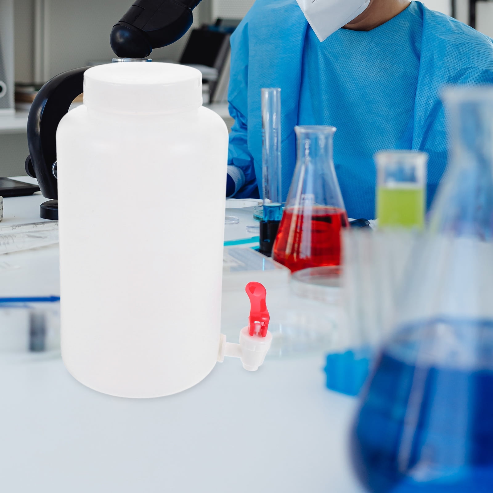 OUNONA Lab Dispensing Jug Spigot Dispenser Reagent Storage Bottle ...