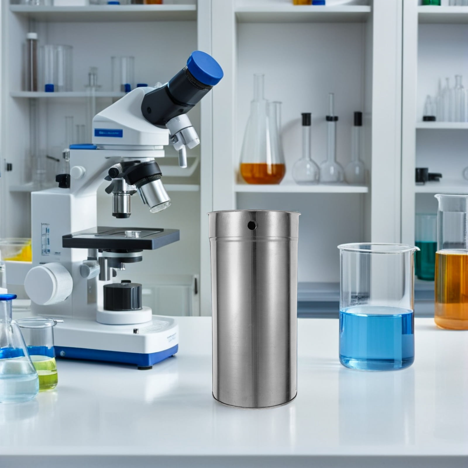 OUNONA Stainless Steel Storage Container with Lid for Laboratory ...
