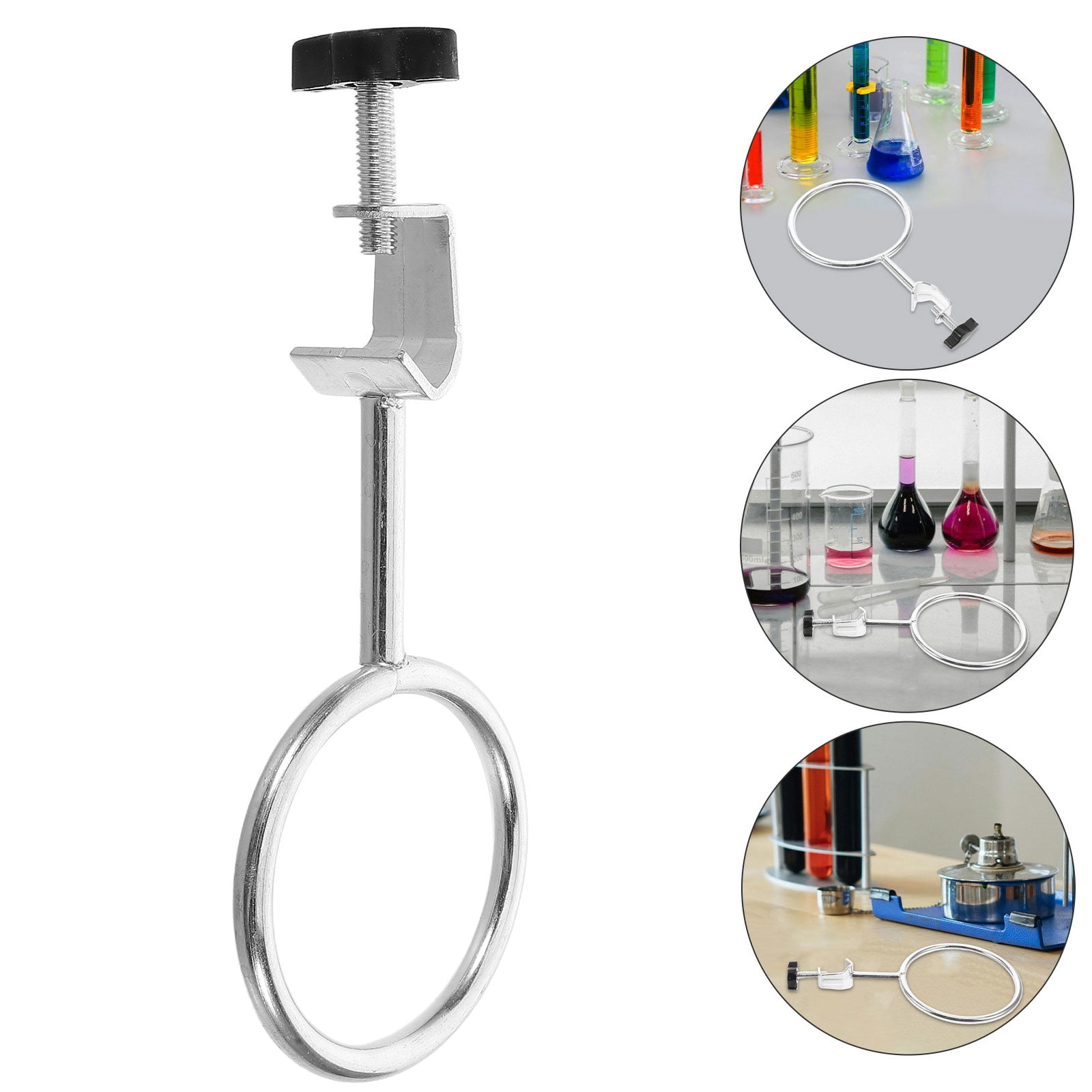 Tineasur Sturdy Stand with Clamp for Chemistry Experiments Silver ...