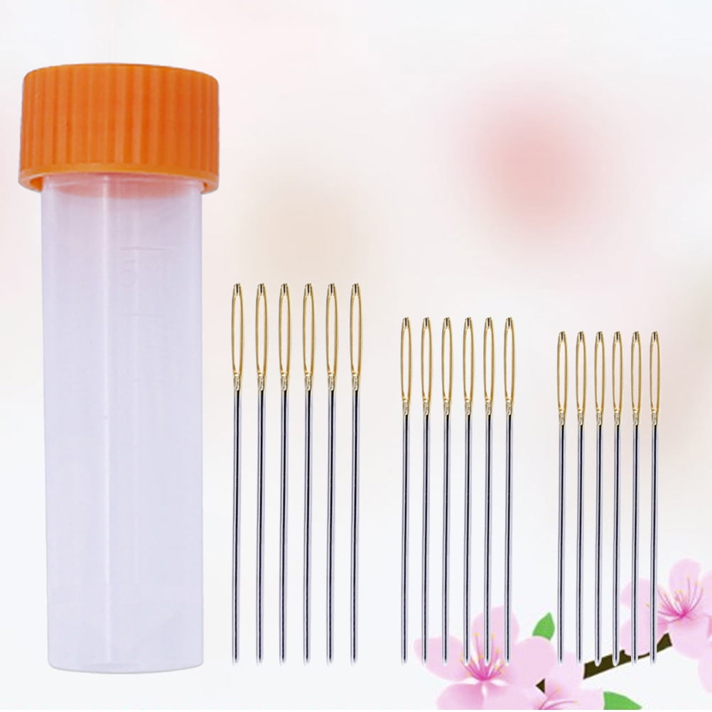 OUNONA Large Eye Stitching Needles for Easy Threading Made of Carbon ...
