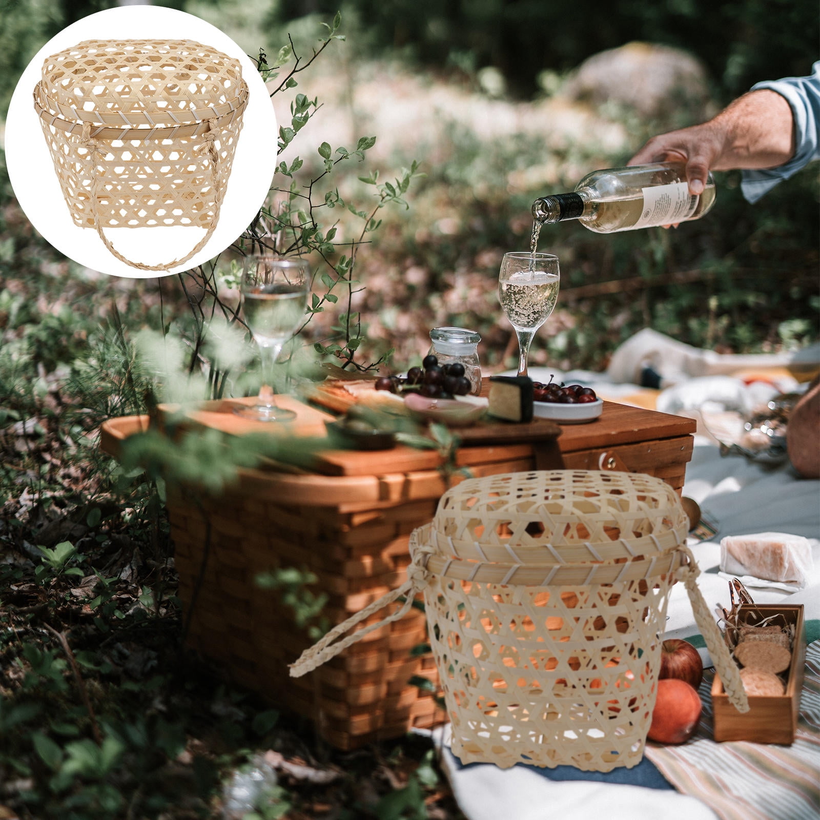 OUNONA Large Storage Baskets Egg Basket Weaving Basket Weaved Basket ...