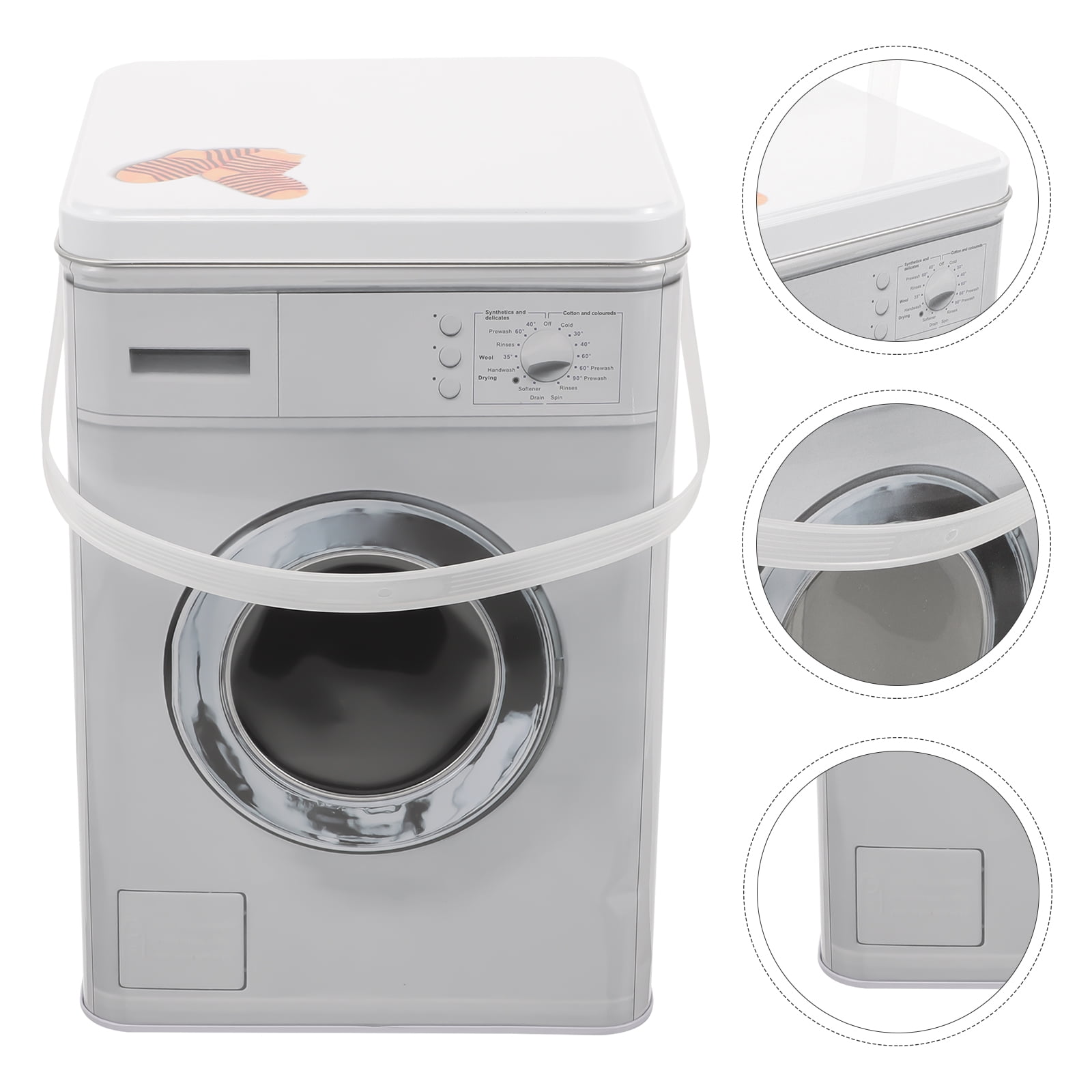 OUNONA Washing Machine Shaped Laundry Powder Box for Storing Detergents ...