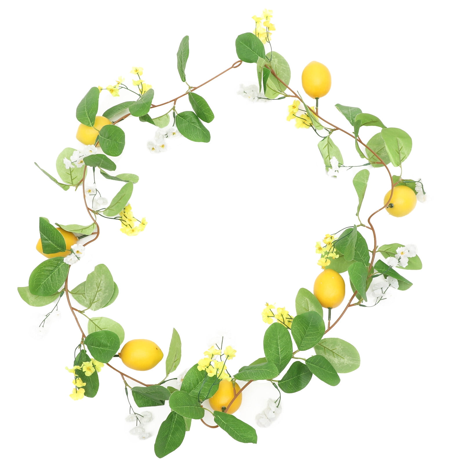 OUNONA Lemon Garland Lemon Decor with Green Leaves Fruit Garland for ...