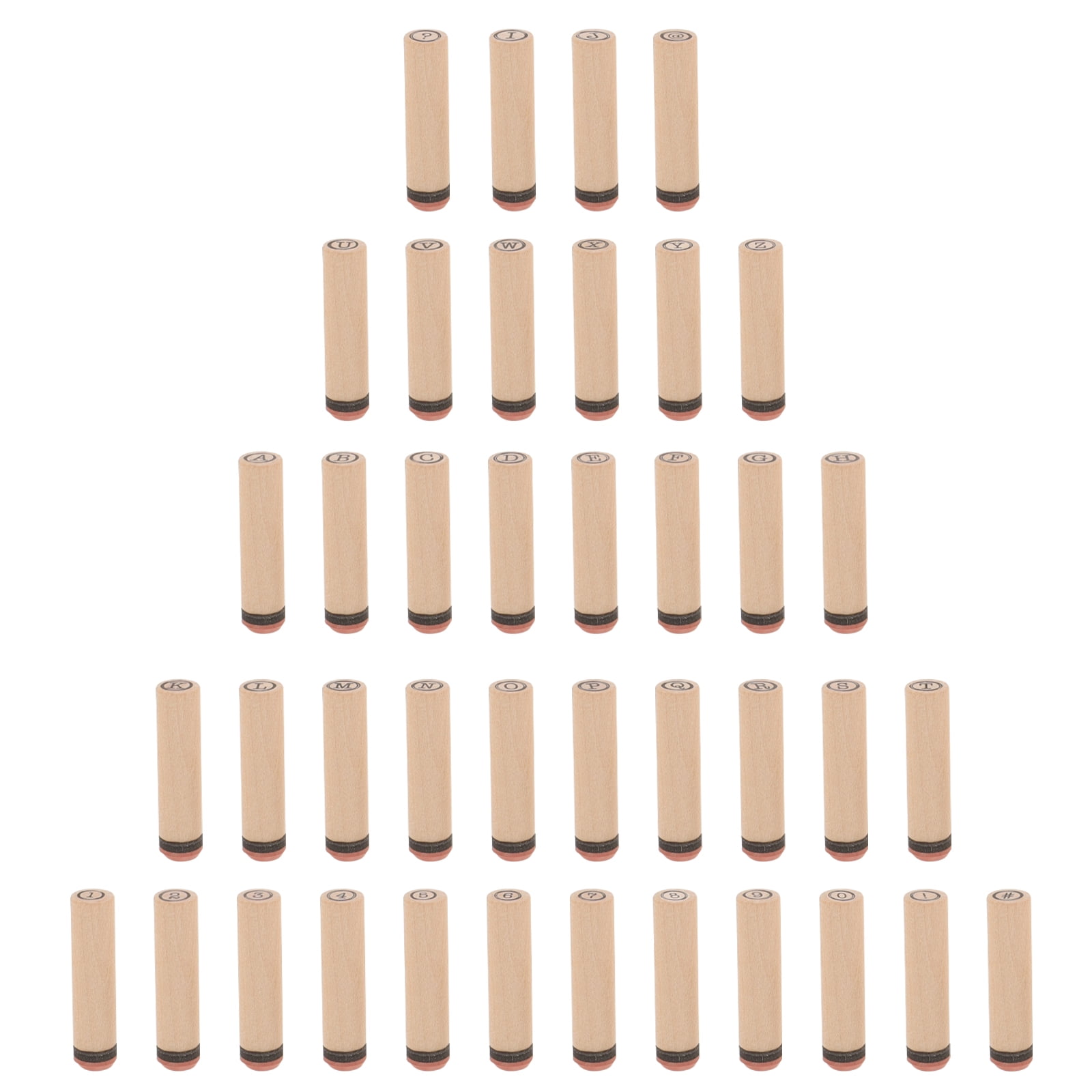 OUNONA Wood Alphabet Stamps Set for DIY Scrapbooking and Planner Decor ...