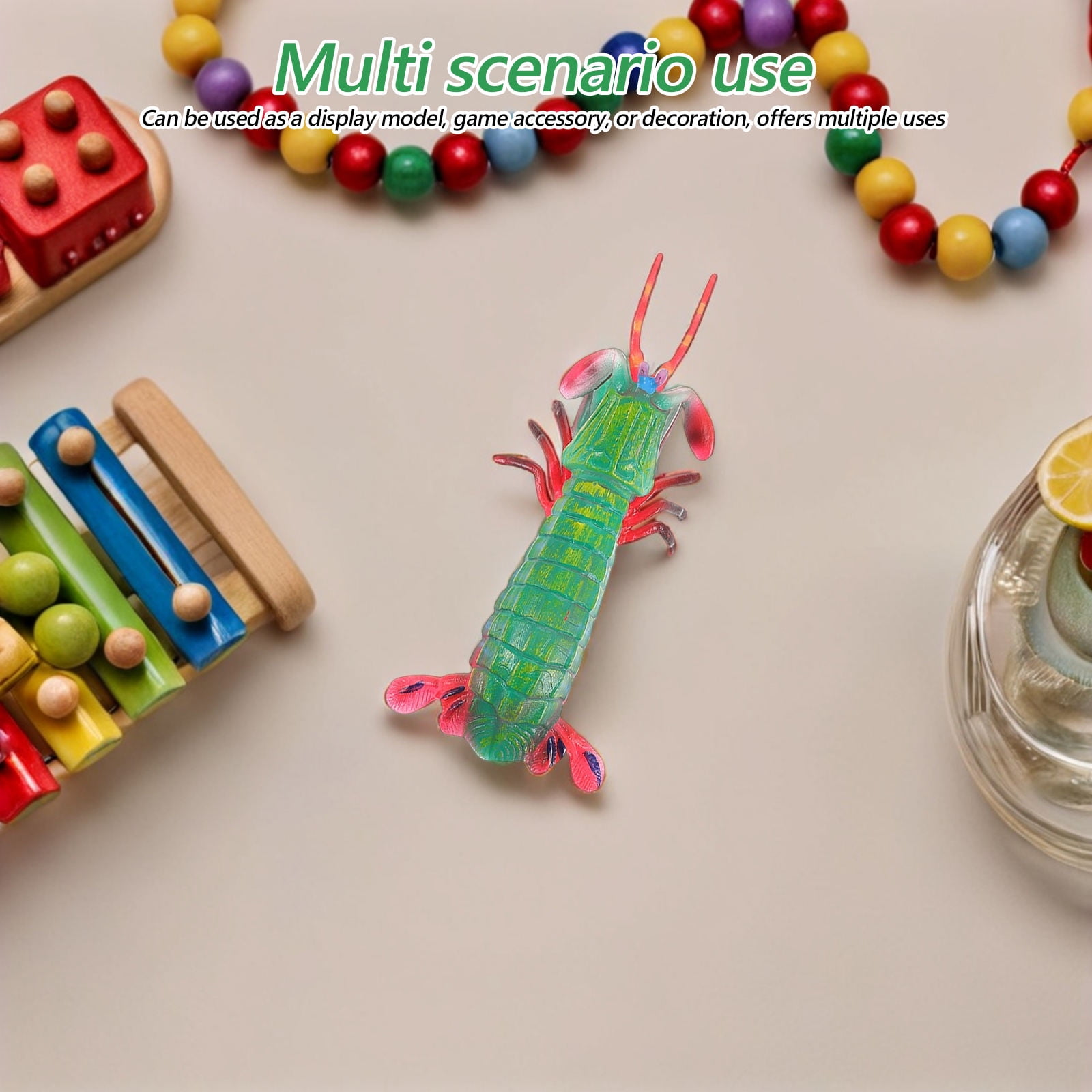 OUNONA Lifelike Shrimp Statue Portable Shrimp Toy Realistic Simulation ...