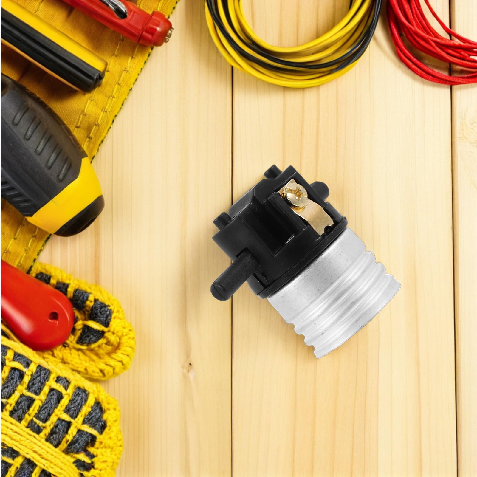 OUNONA Light Socket Replacement E26 Push ON/Off Switch Medium Screw ...