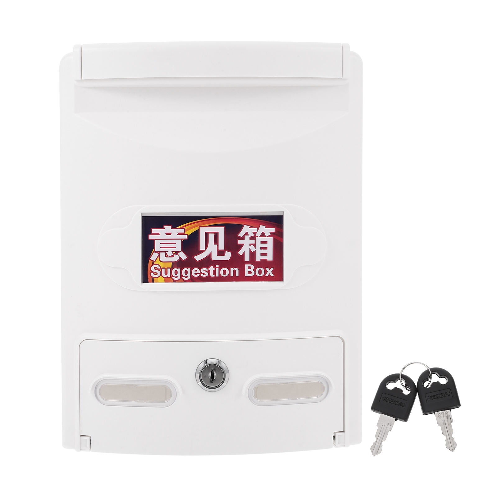 OUNONA Lockable Wall-mounted Mailbox Plastic Suggestion Letter Box ...