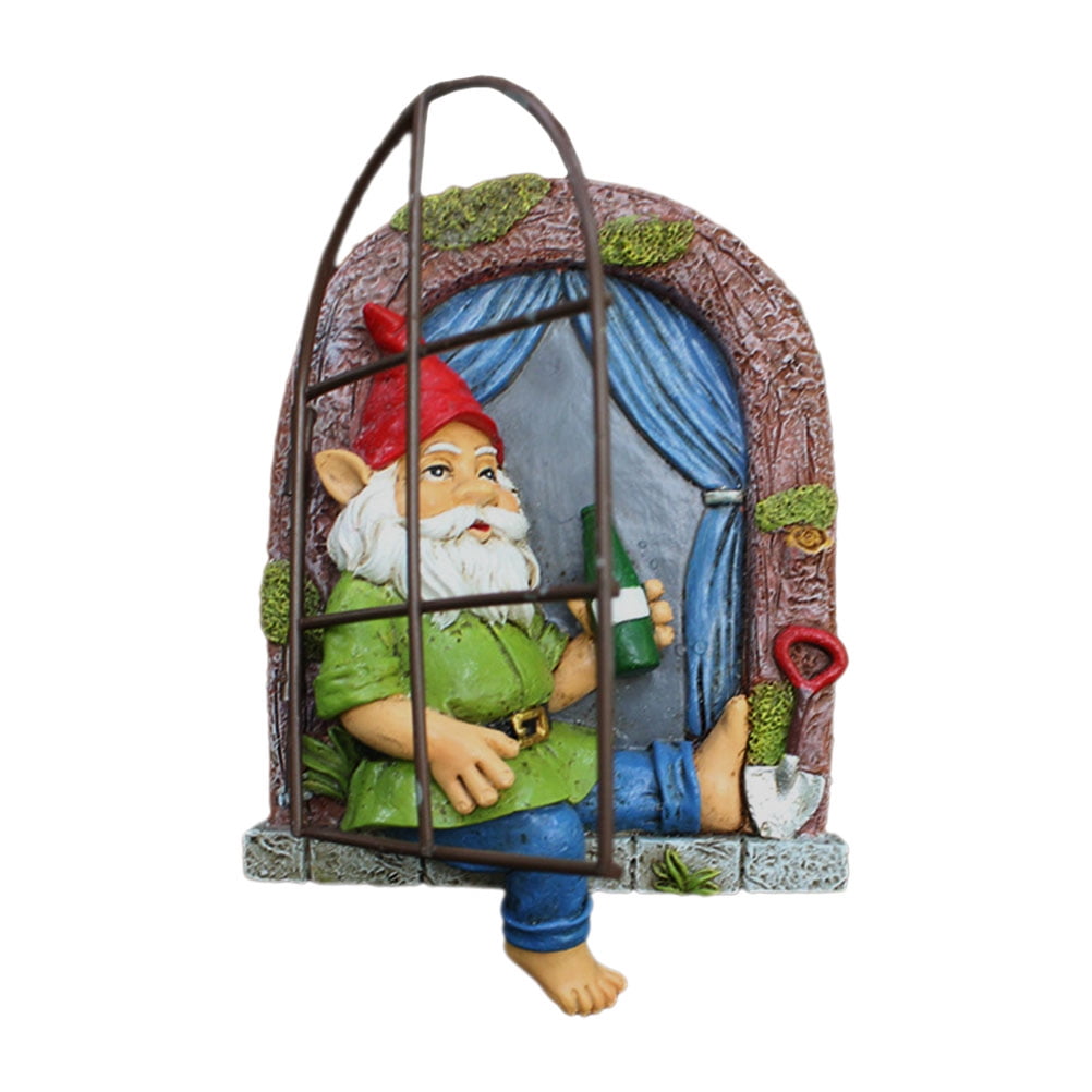 OUNONA Lovely Old Man Ornaments Drinking Dwarf Hanging Fairy Tree ...
