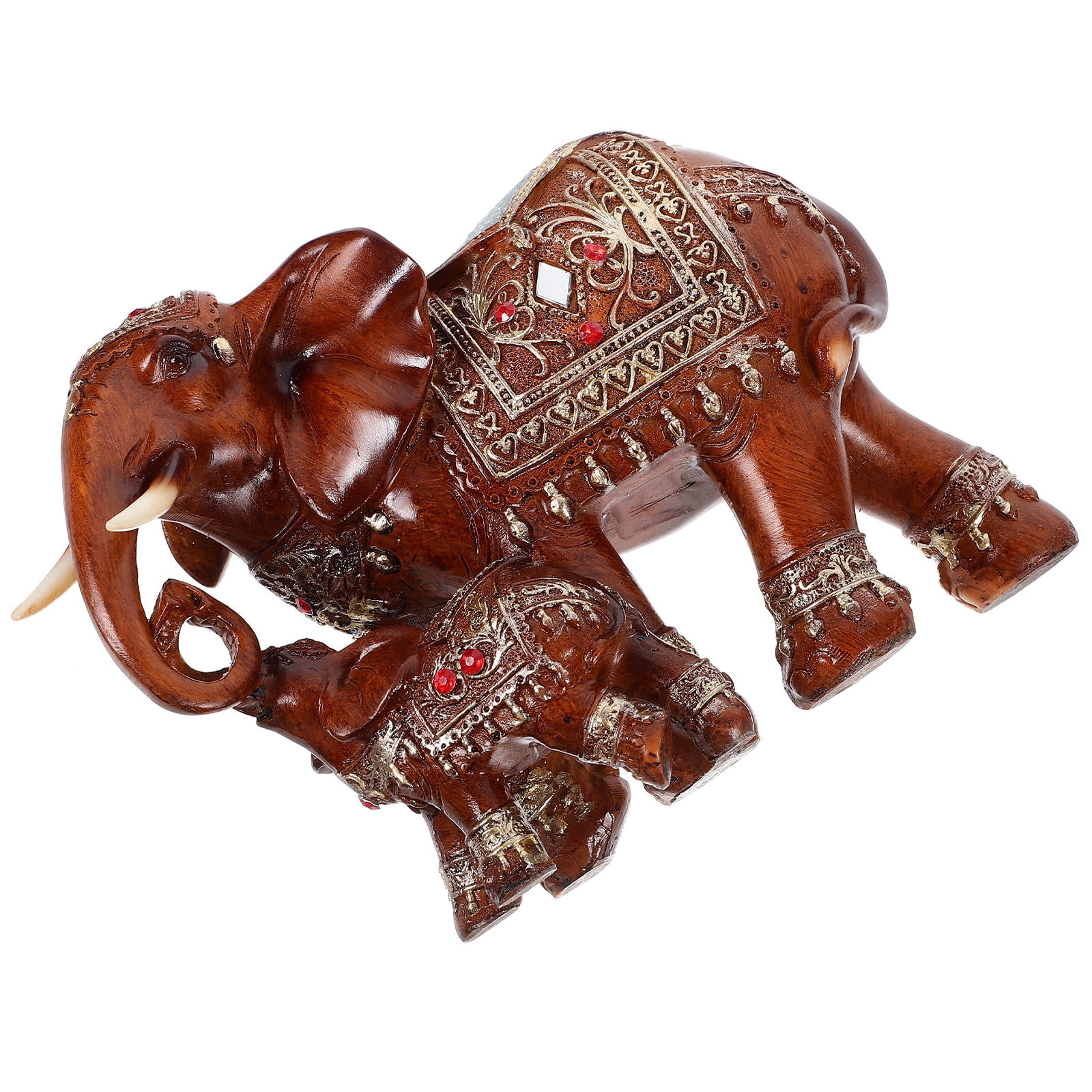 OUNONA Luck Elephant Tabletop Decoration Elephant Resin Statue Elephant ...